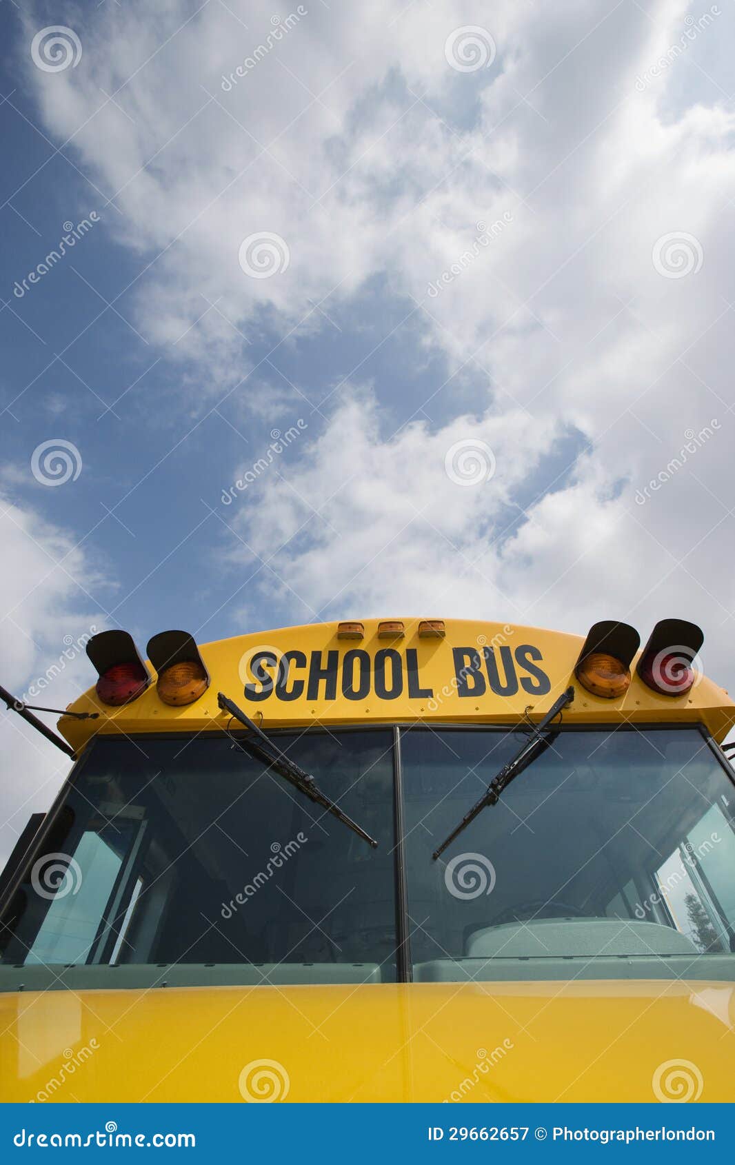 Bright Yellow School Bus stock image. Image of wiper - 29662657
