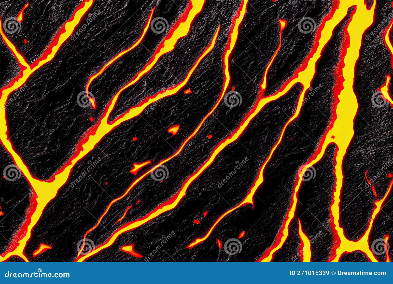 Bright Yellow Streaks in Real Hot Lava Texture Stock Image - Image of ...