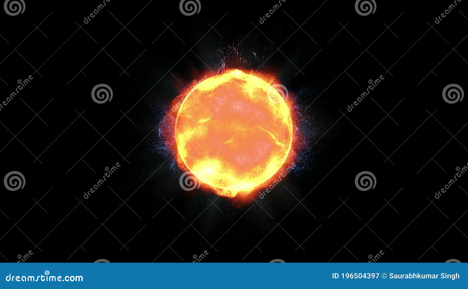 The Bright Yellow Sun of Our Solar System Realistic 3D Rendering with ...
