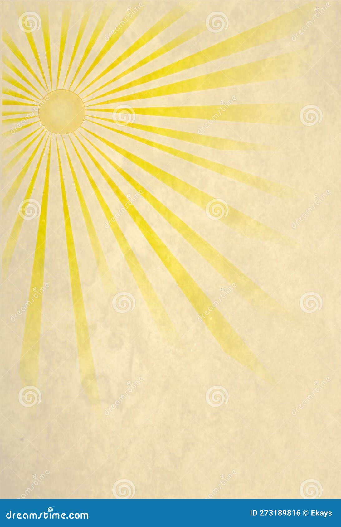 A Bright Yellow Sun-rays on Yellow Grunge Background Stock Illustration ...