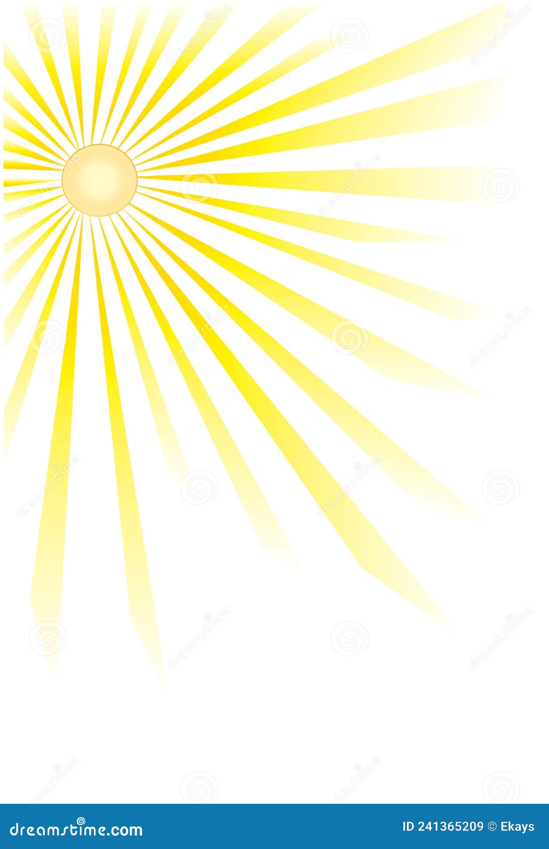 Bright Yellow Sun-rays on White Background Stock Vector - Illustration ...