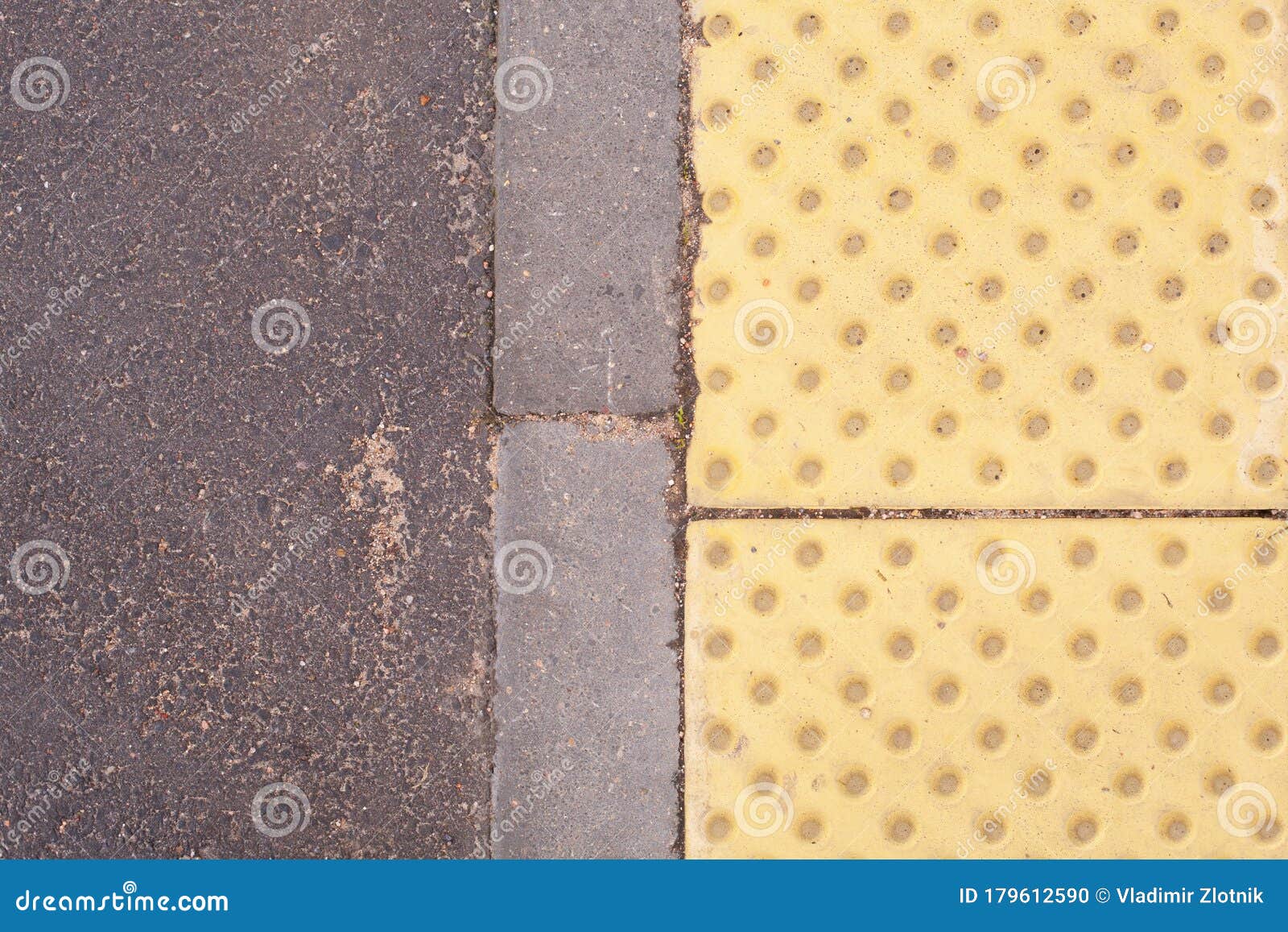 Yellow Tactile Path For People With Disabilities On The Railway Royalty ...