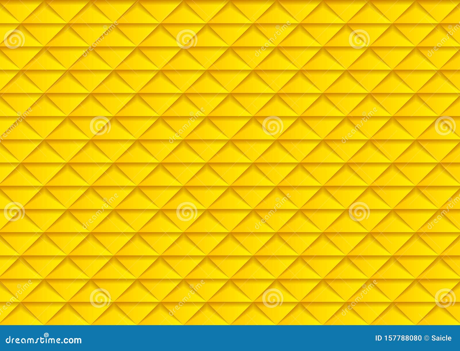 Bright Yellow Tech Geometric Mosaic 3d Triangles Abstract Background ...