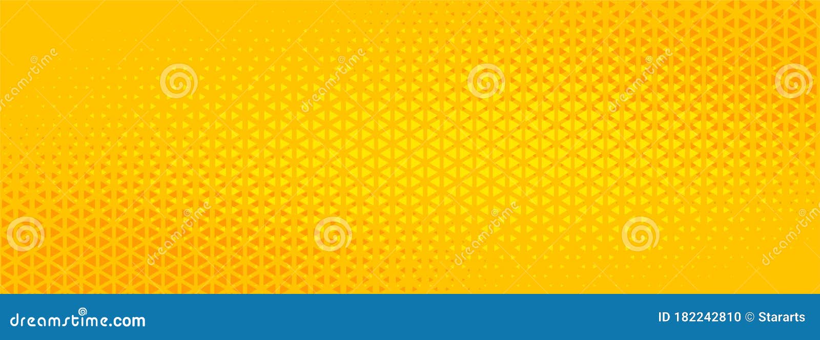 Bright Yellow Triangle Halftone Abstract Banner Design Stock Vector ...