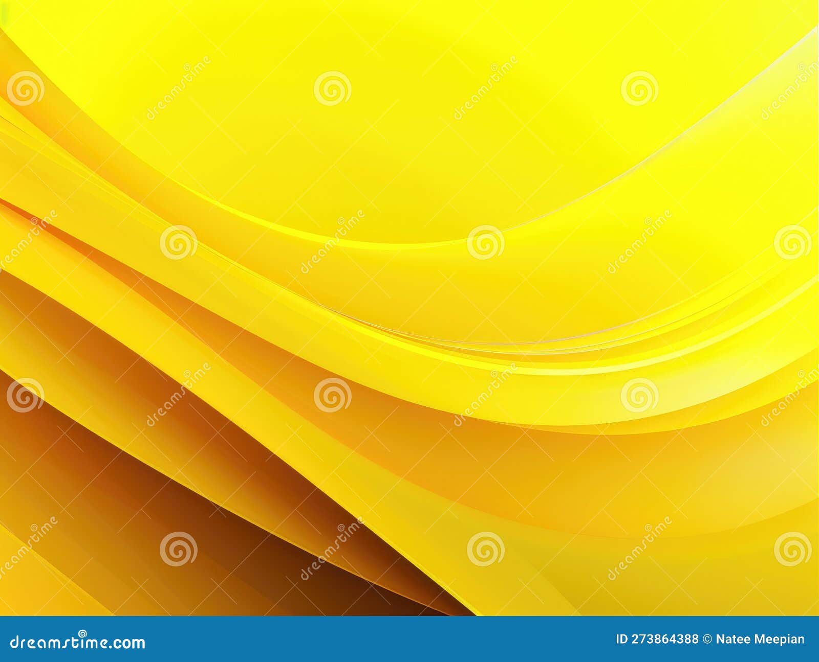 Bright Yellow Wave and Lines Abstract Background. Generative AI Stock ...