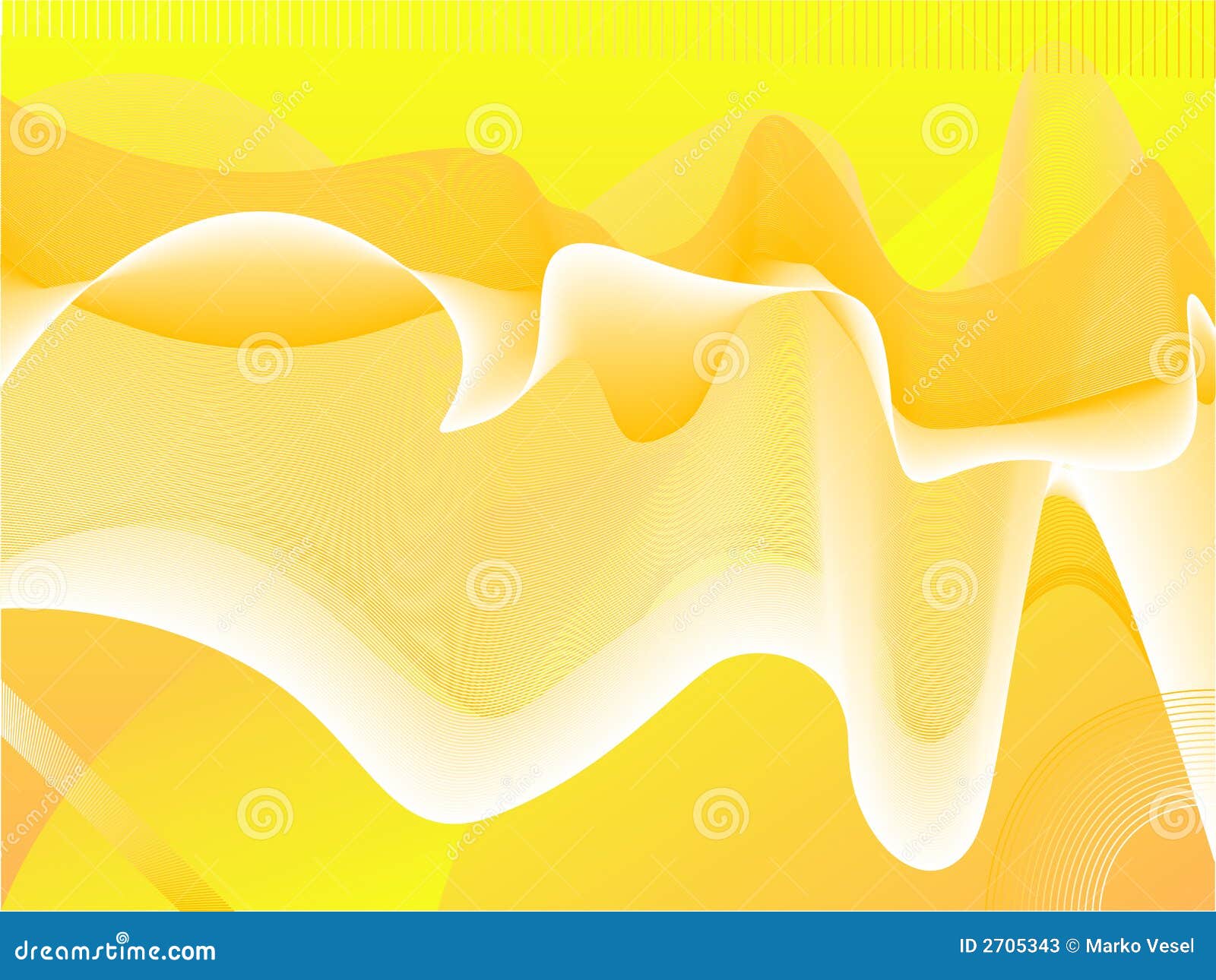 Bright Yellow Wavy Background Stock Vector - Illustration of vector ...