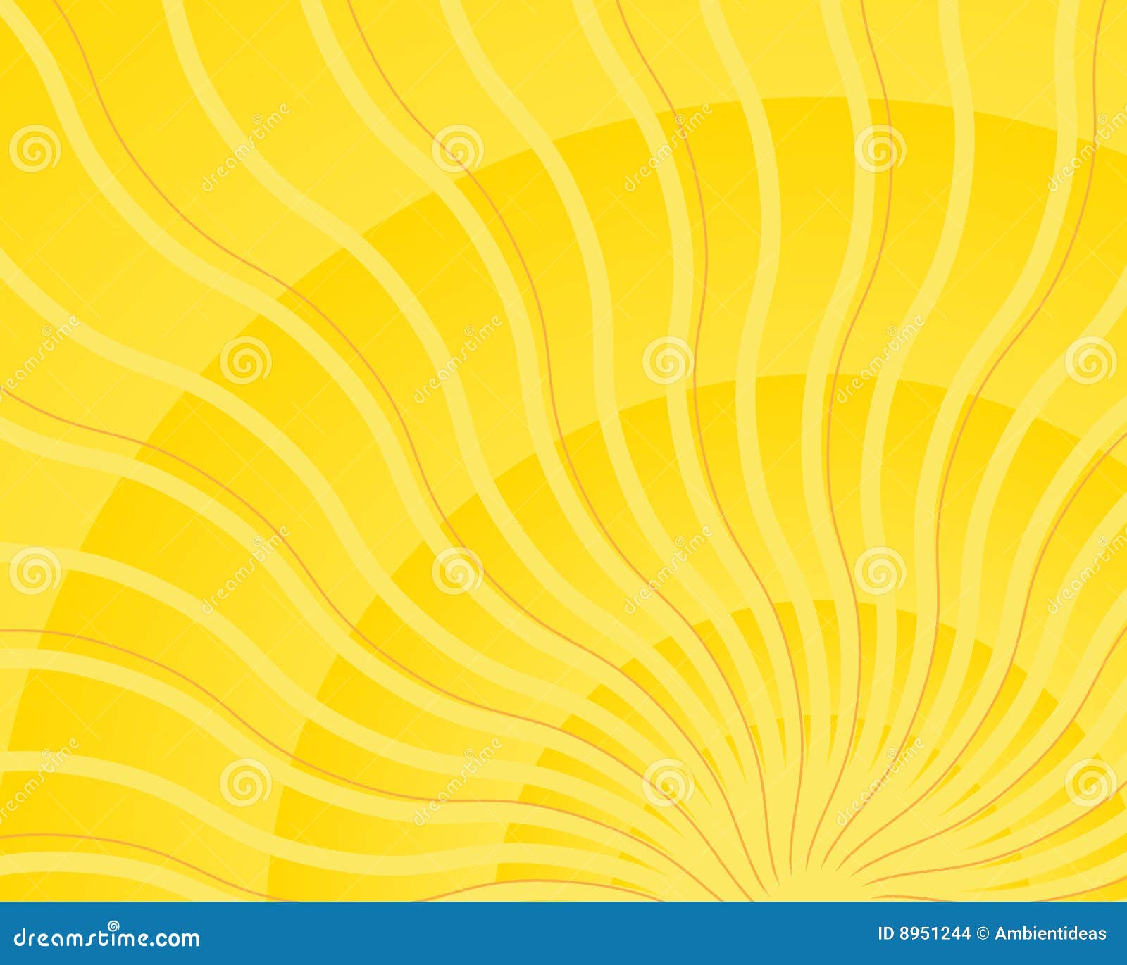 Bright Yellow Wavy Sun Ray Light Burst Vector Stock Vector ...