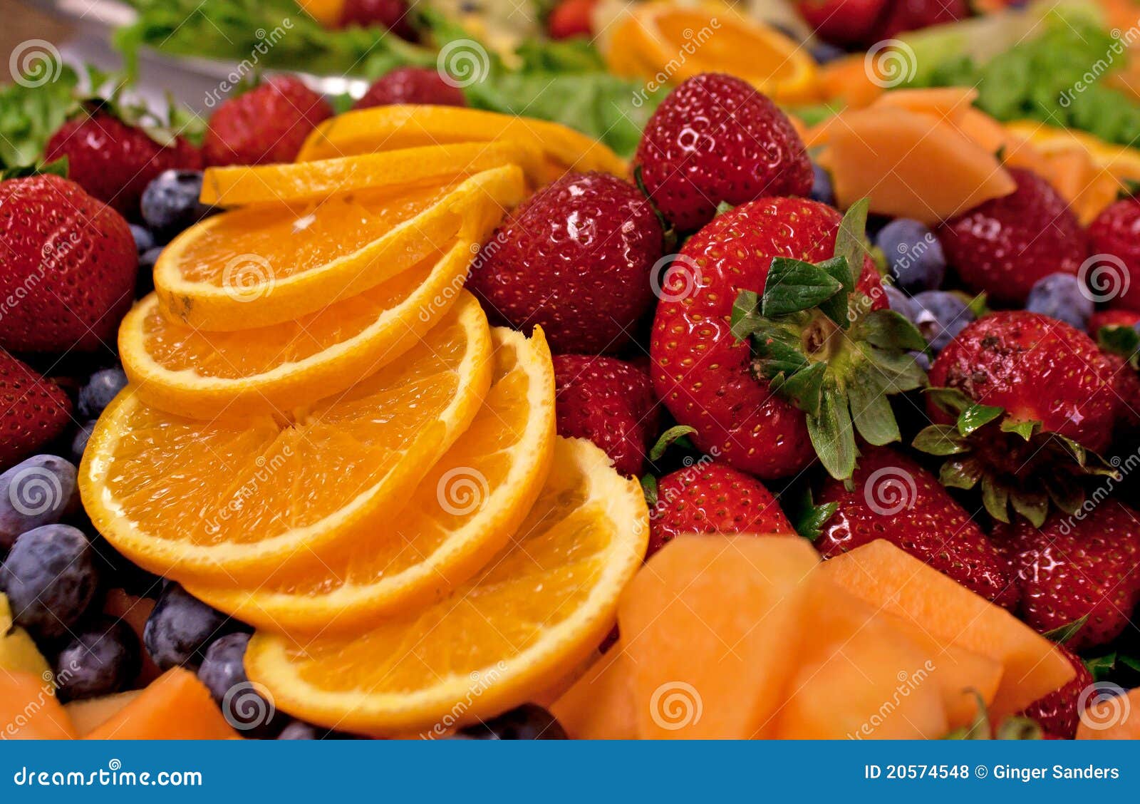 Bright Yummy Mixed Fruit Plate Stock Photo - Image of party, horizontal ...