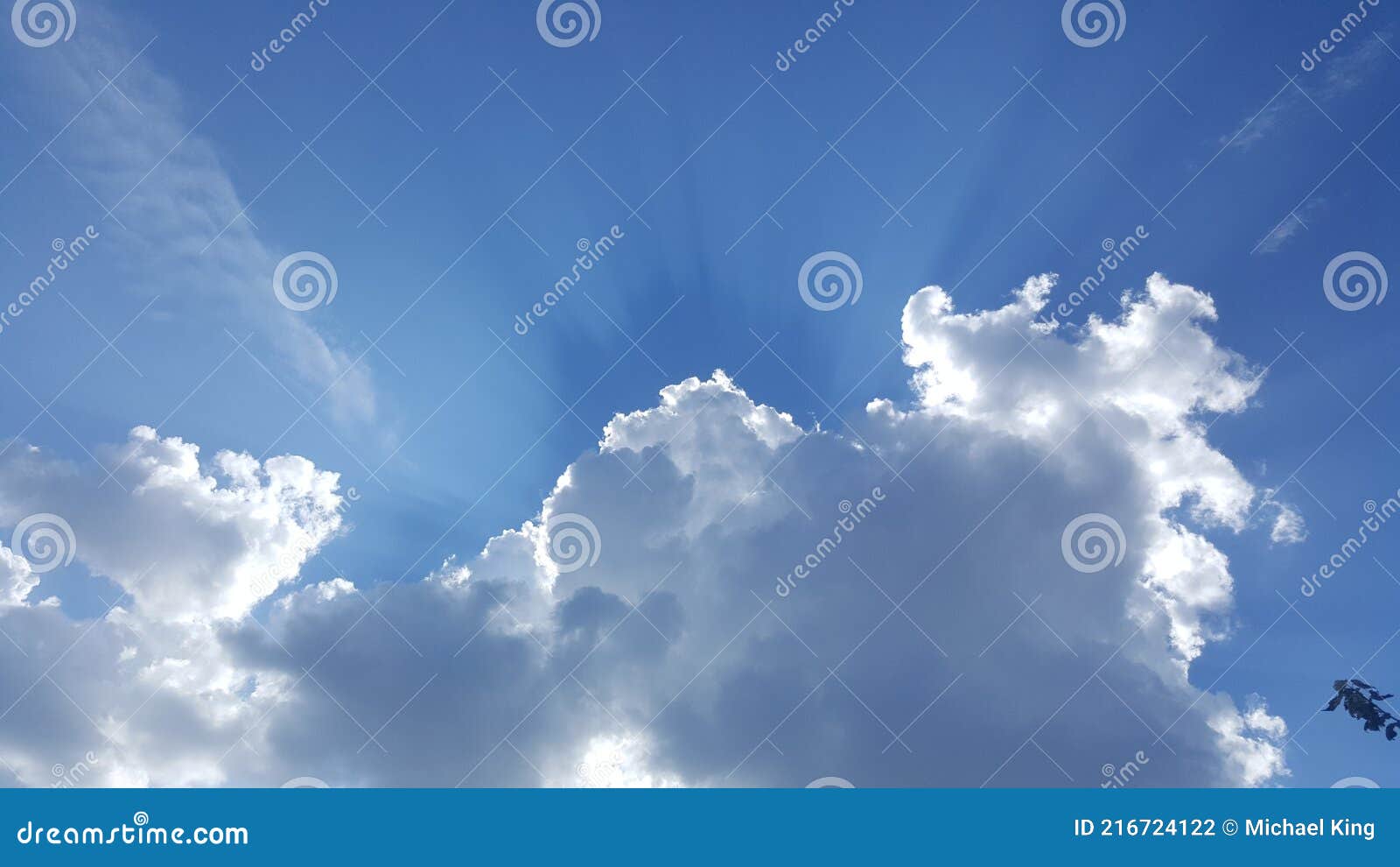 Brightest Blue Sky stock photo. Image of afterglow, storm - 216724122