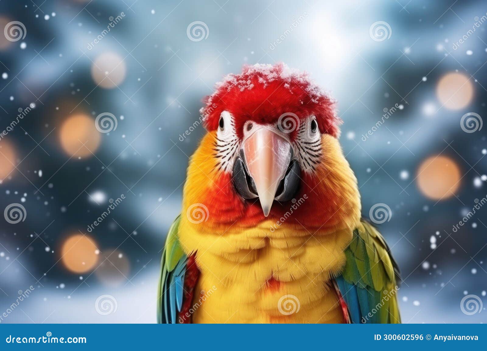 A Brightly Colored Bird with a Bright Red Head Stock Photo - Image of ...