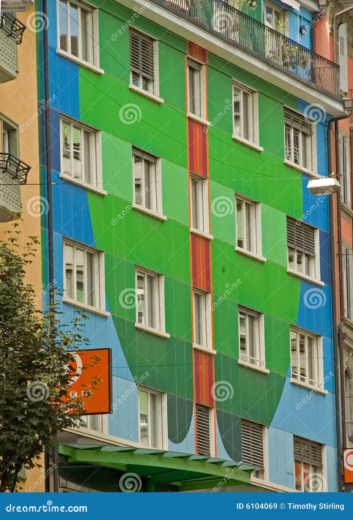 Brightly Colored buildings stock image. Image of landscape - 6104069