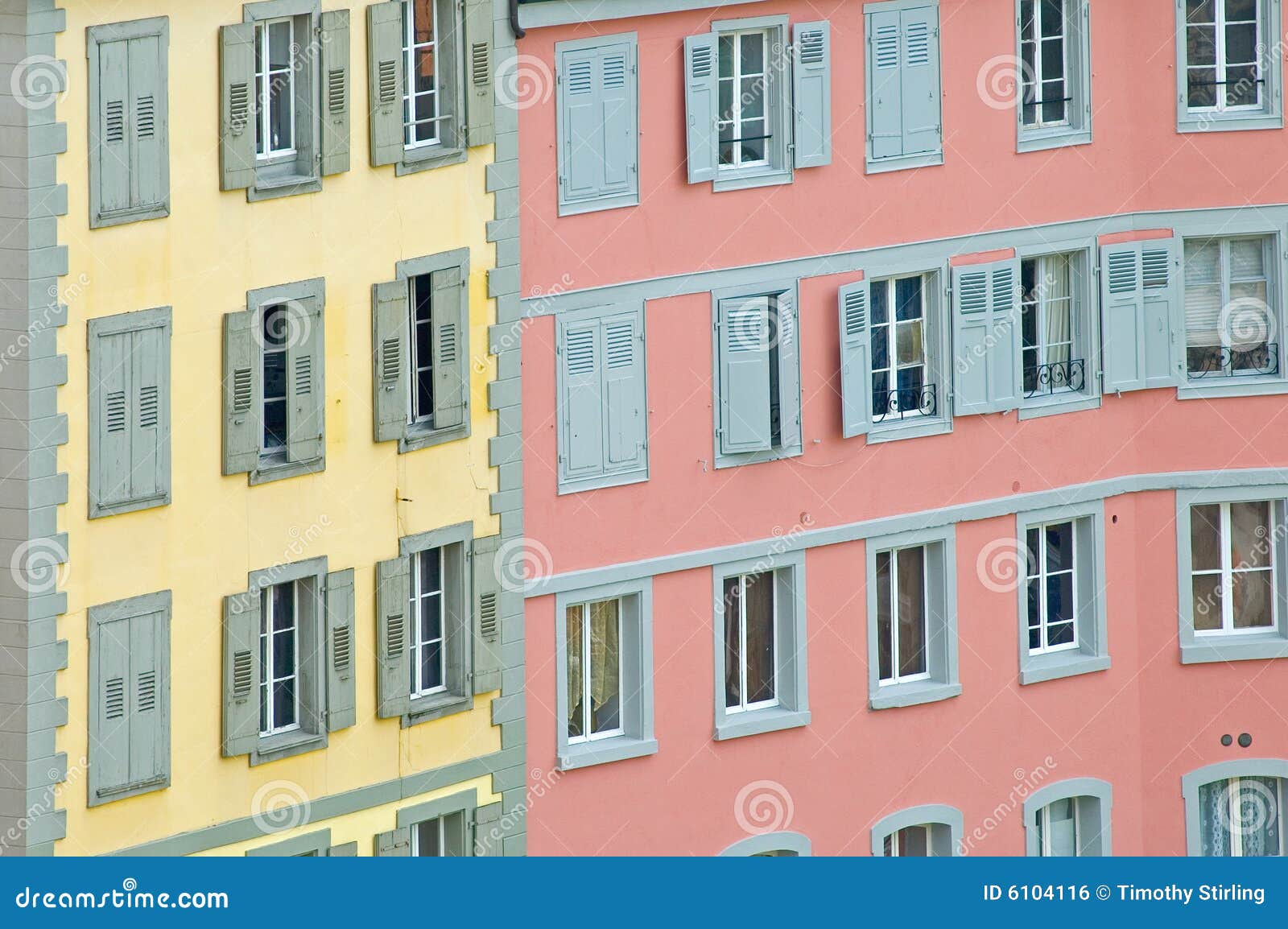 Brightly Colored buildings stock photo. Image of pastel - 6104116