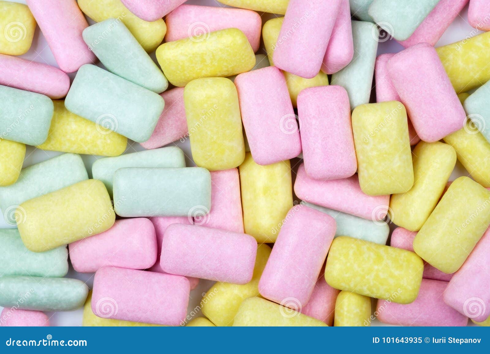 Colored Chewing Gum Background Close Up Stock Image Image Of
