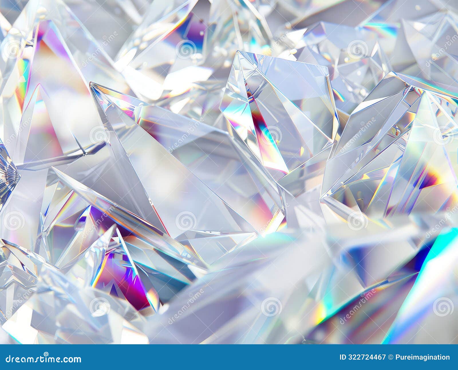 Brightly Colored Crystals Showcased in Prismatic Crystal Cluster ...