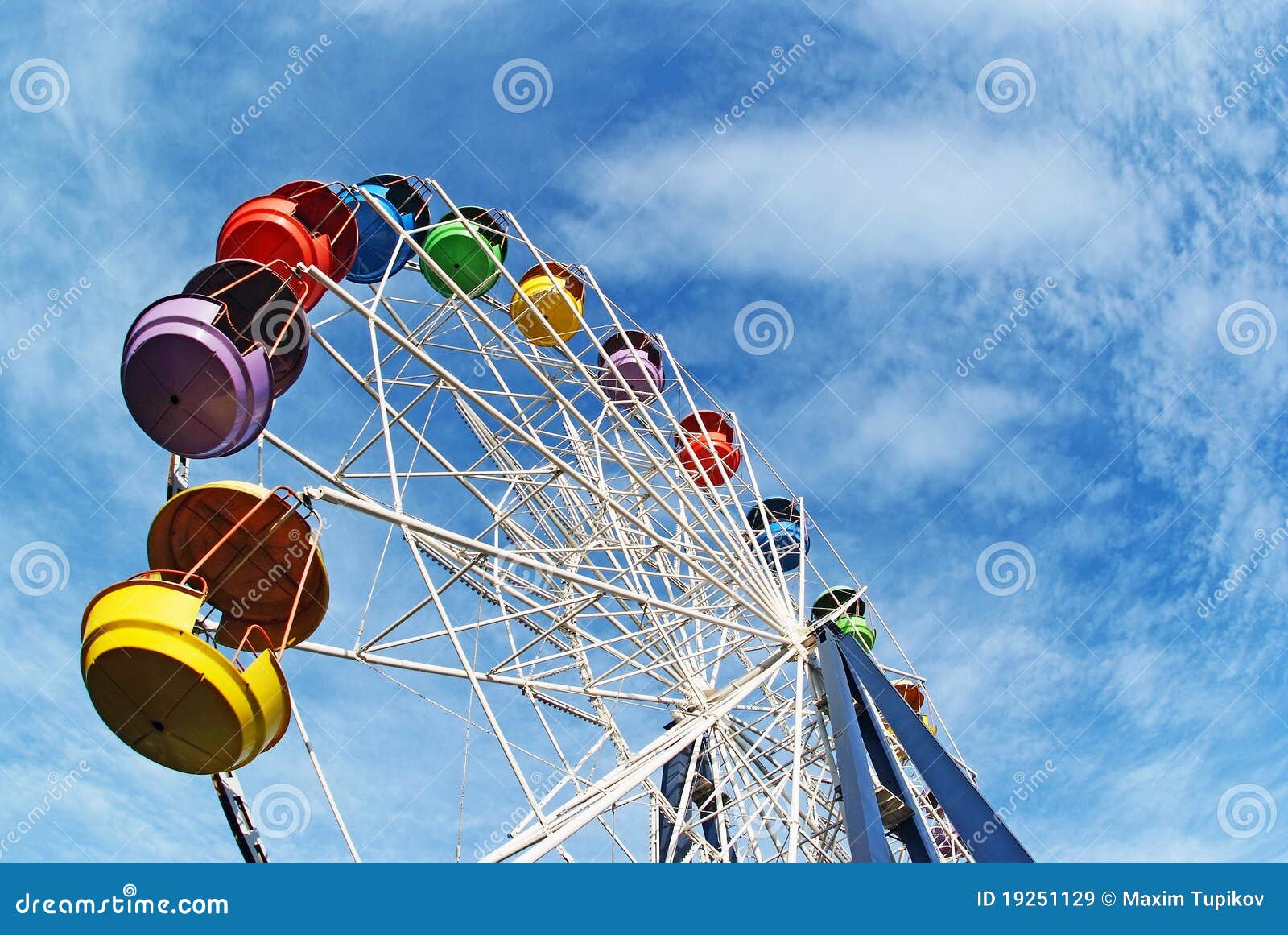 Brightly Colored Ferris Wheel Stock Image - Image of circle, play: 19251129