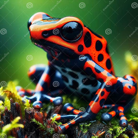 Brightly Colored Frog in Nature Stock Image - Image of animal, view ...