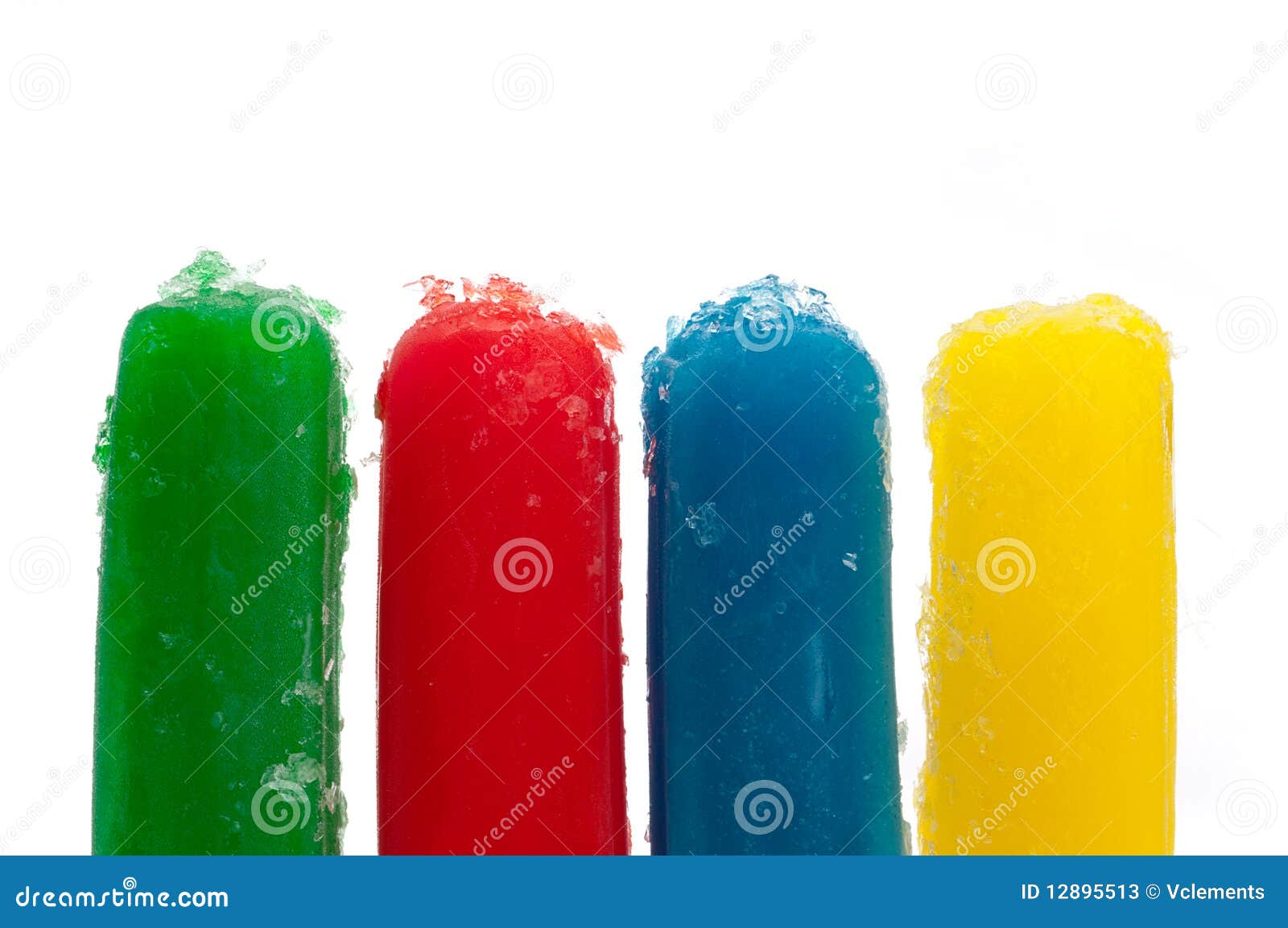 Brightly Colored Frozen Popsicles Stock Image - Image of cold, popsicle ...