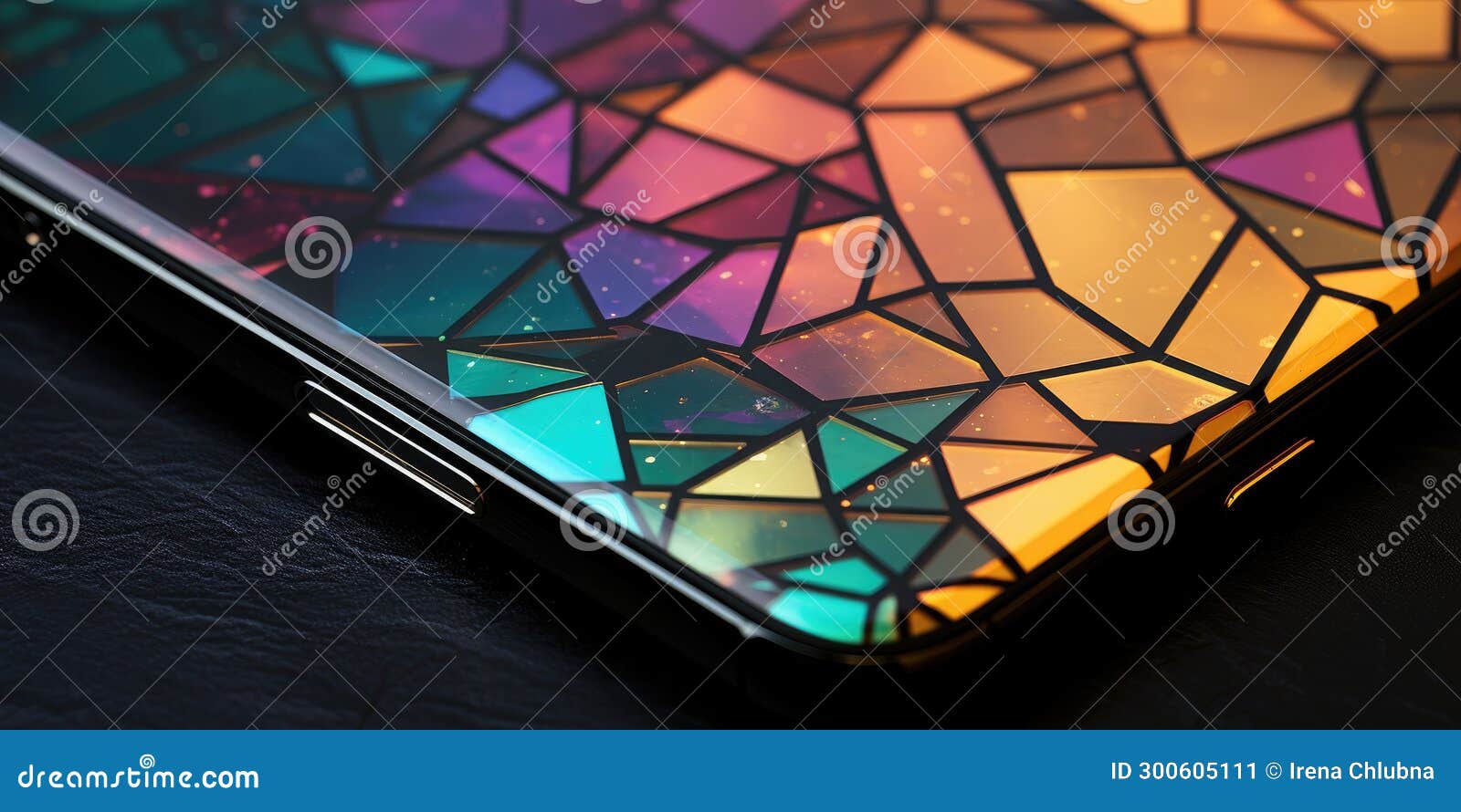 Brightly Colored Geometric Pattern Phone Wallpaper Stock Illustration ...