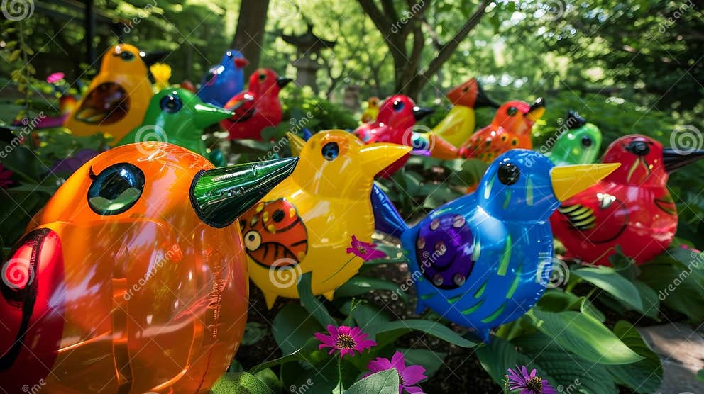 Brightly Colored Inflatable Birds and Bugs Create an Eyecatching ...