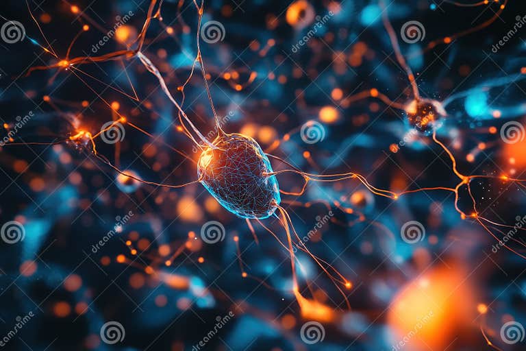 Visual Representation of Neurons Connecting in a Vibrant Neural Network ...