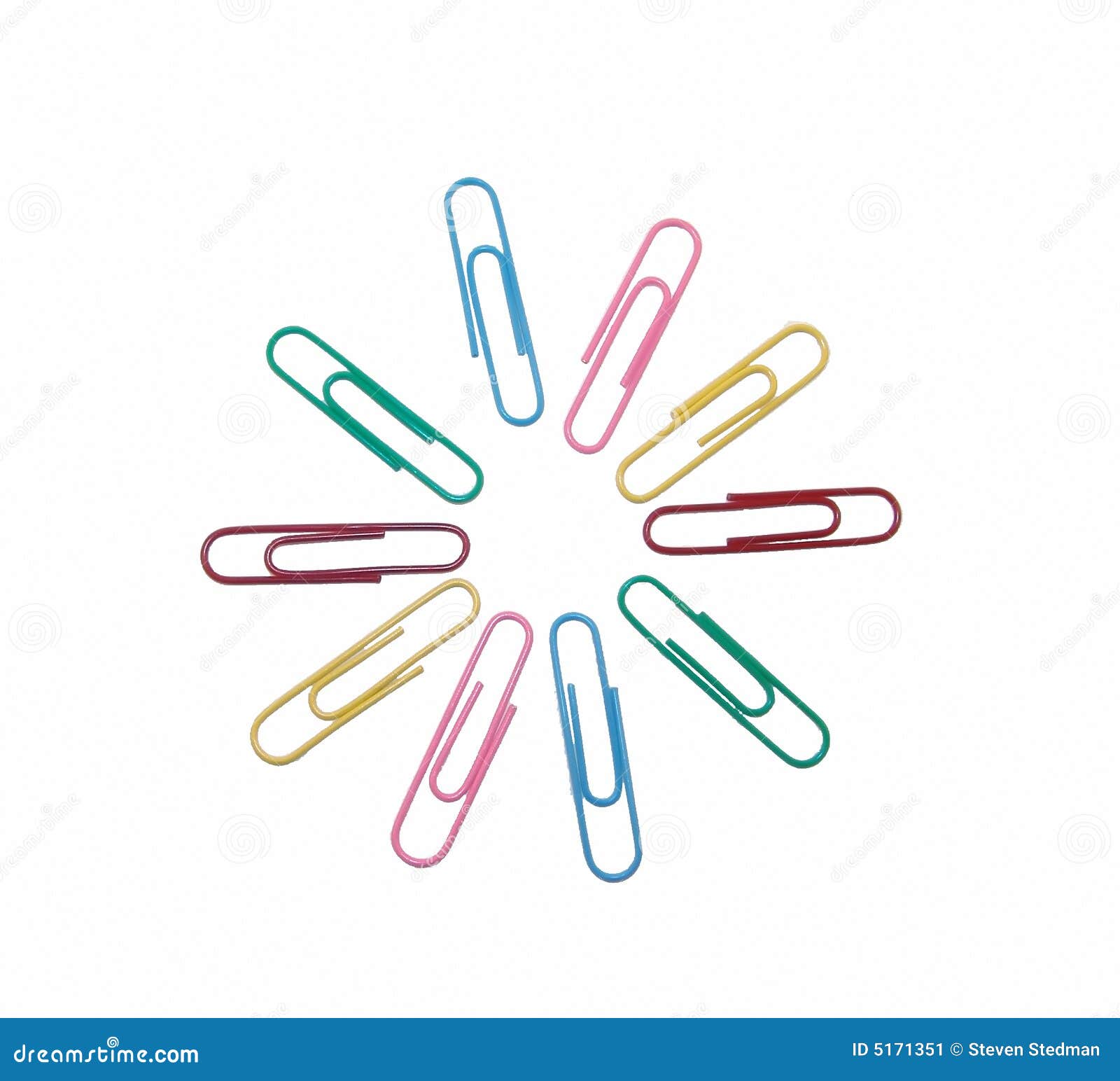 Brightly Colored Paper Clips Stock Image - Image of clips, objects: 5171351