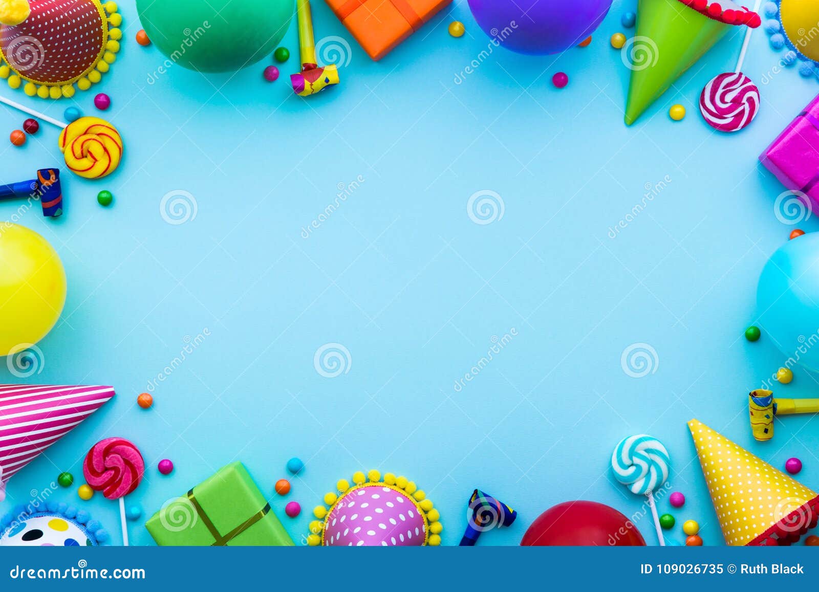 Brightly Colored Party Background Stock Image - Image of balloons ...