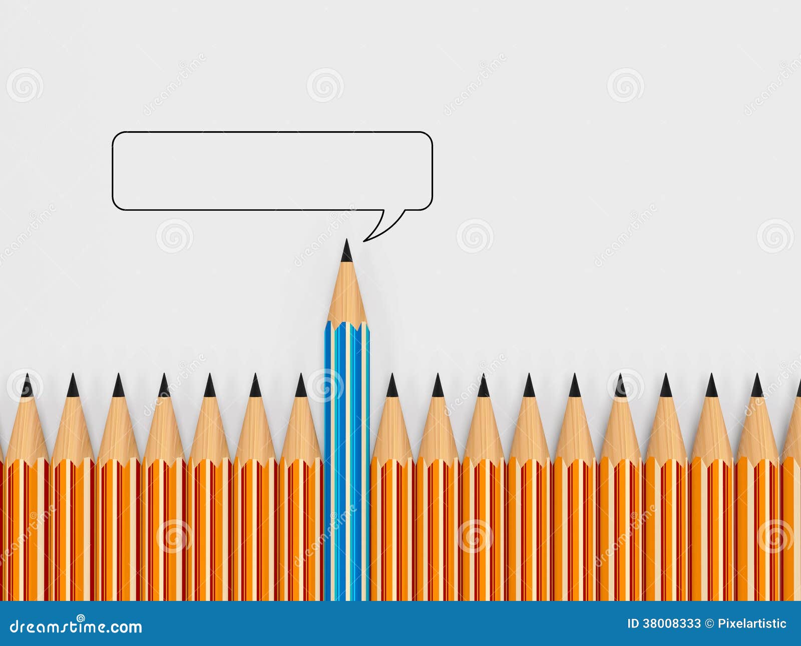 Brightly Colored Pencils and Speech. Concept of Communication Th Stock ...