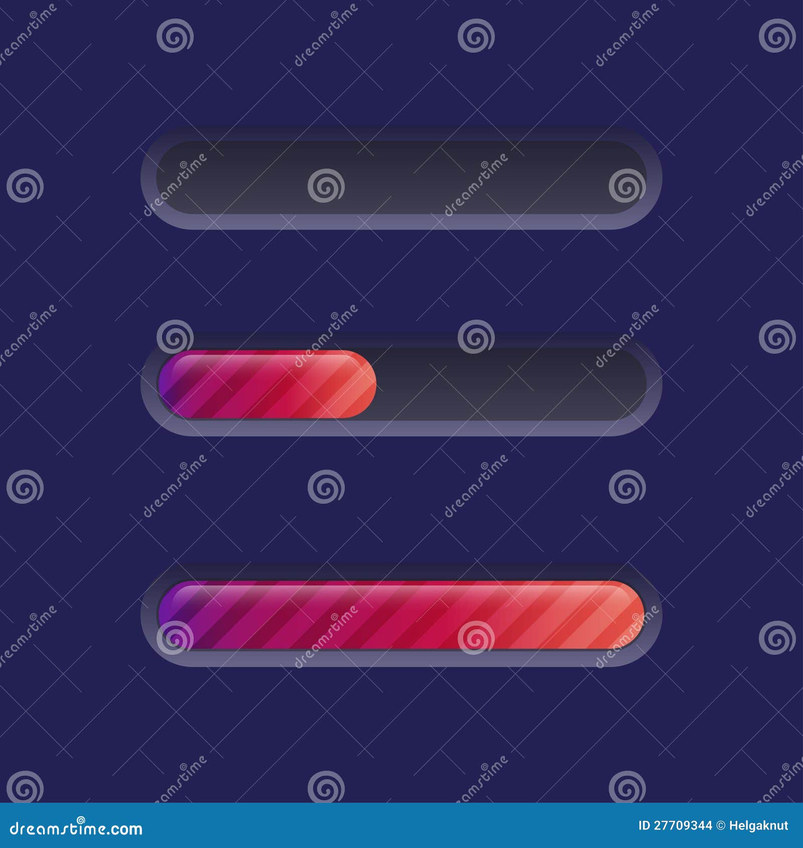 Brightly Colored Progress Bar Stock Vector - Illustration of purple ...