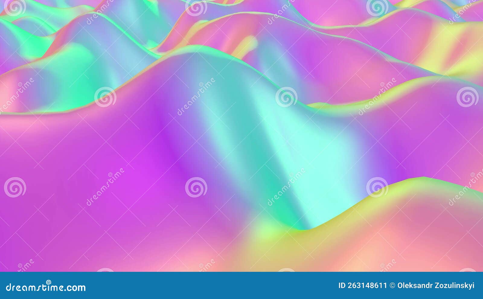 Brightly Colored Wave Intro 3d Stock Illustration - Illustration of ...