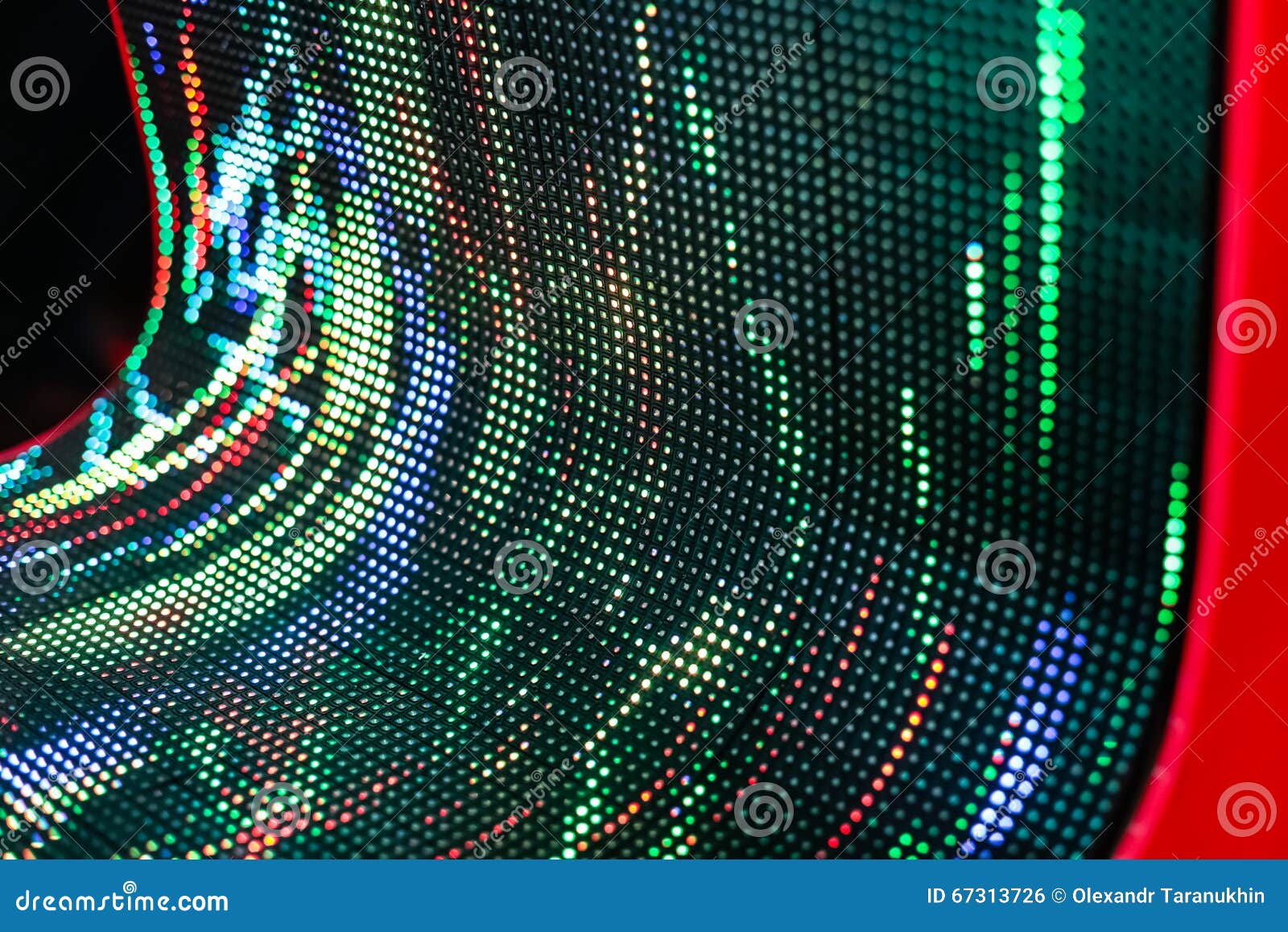 Brightly Colored Waves at the Curved LED Screen Stock Photo - Image of ...