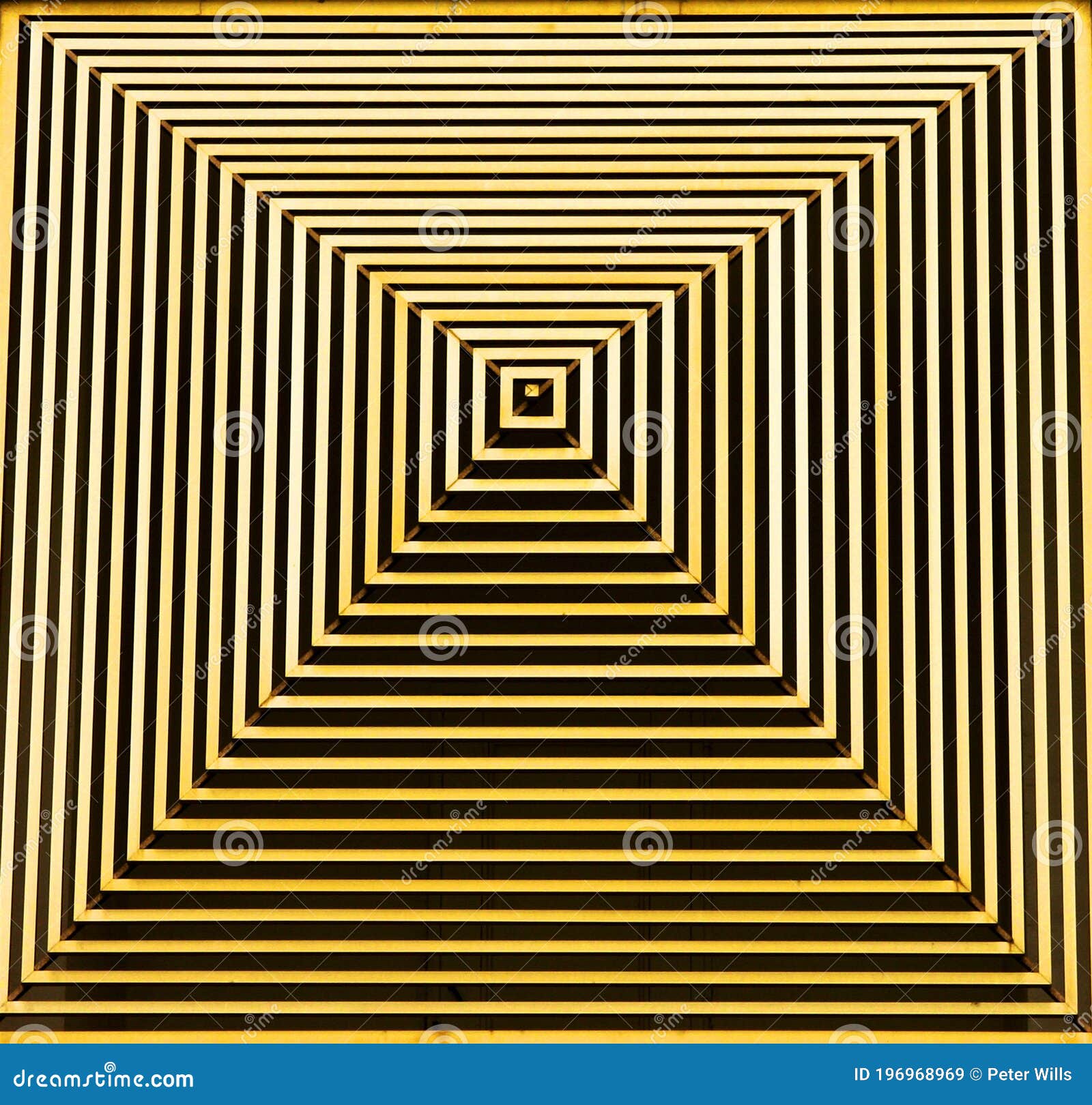 Brightly Coloured Abstract Square in Gold and Black Stock Illustration ...