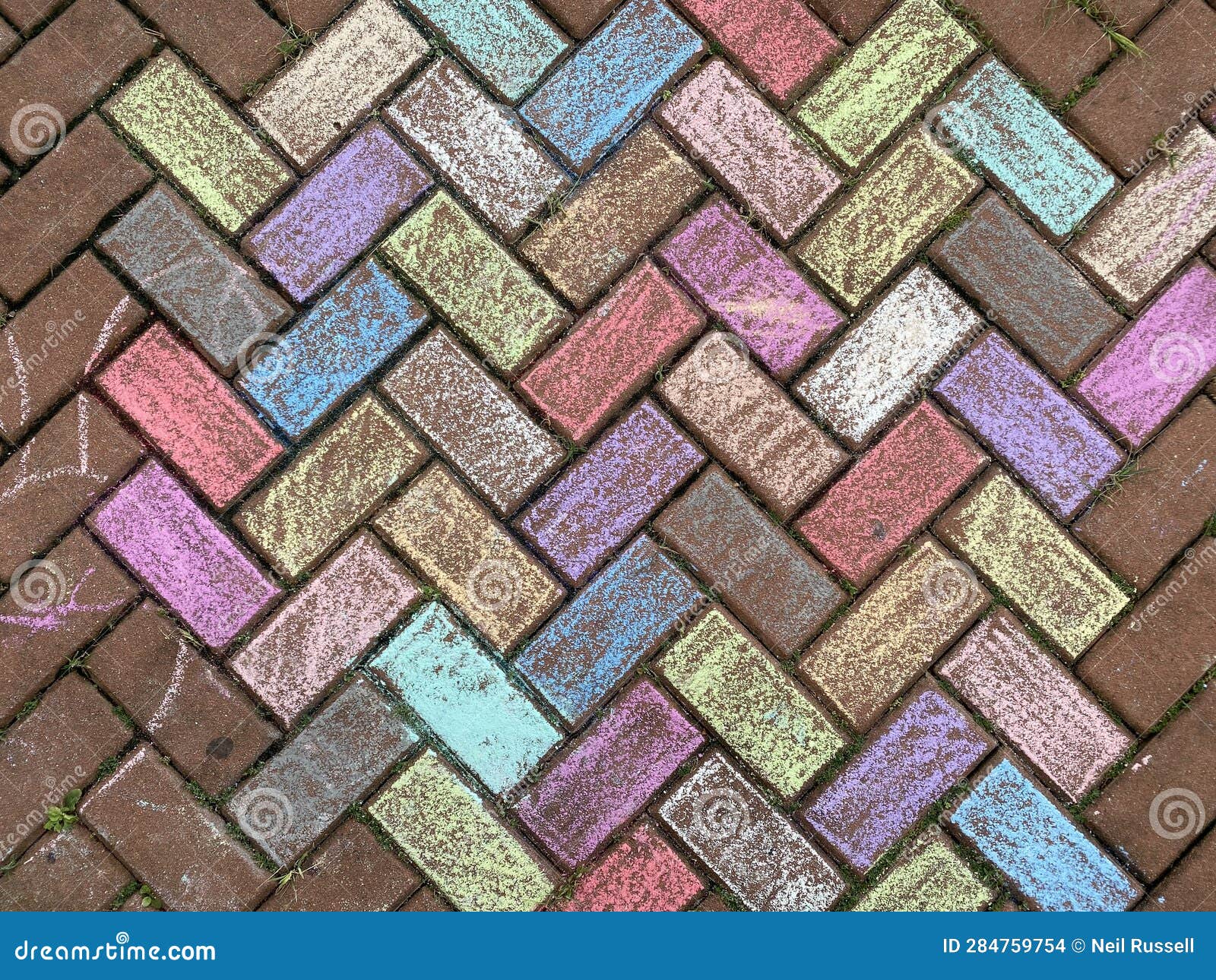 Brightly Coloured Floor Bricks Stock Photo - Image of brightly, dsub ...