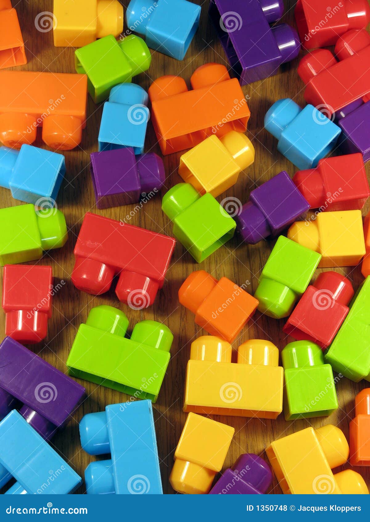 Brightly Coloured Plastic Building Blocks. Stock Photo - Image of mixed ...