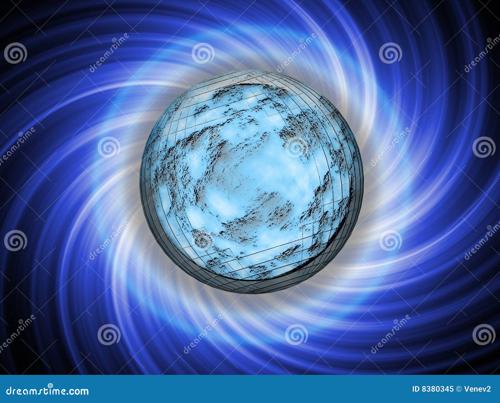 Brightly Dark Blue Planet Royalty Free Stock Photo - Image: 8380345