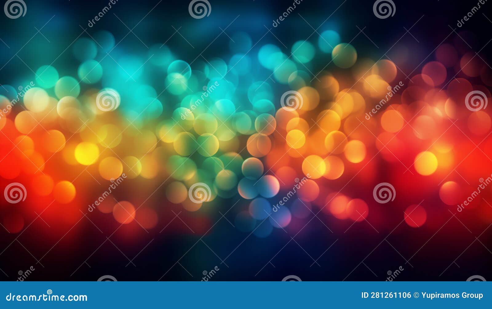 Brightly Lit Backdrop with Multi Colored Circles and Abstract Shapes ...