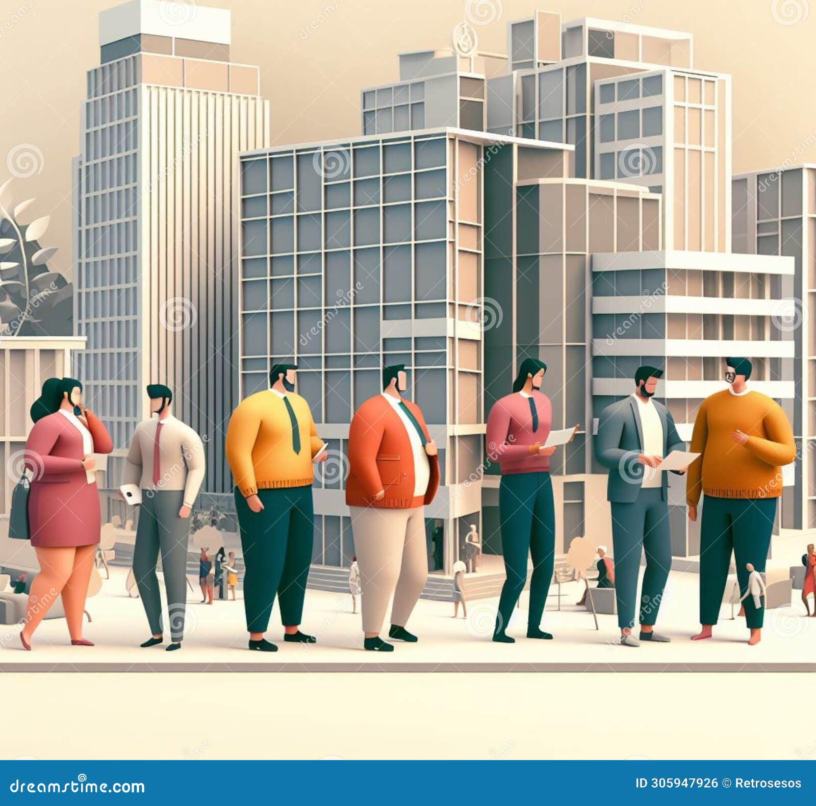 Brightly Lit Modern Office Setting with Employees Engaged in Various ...