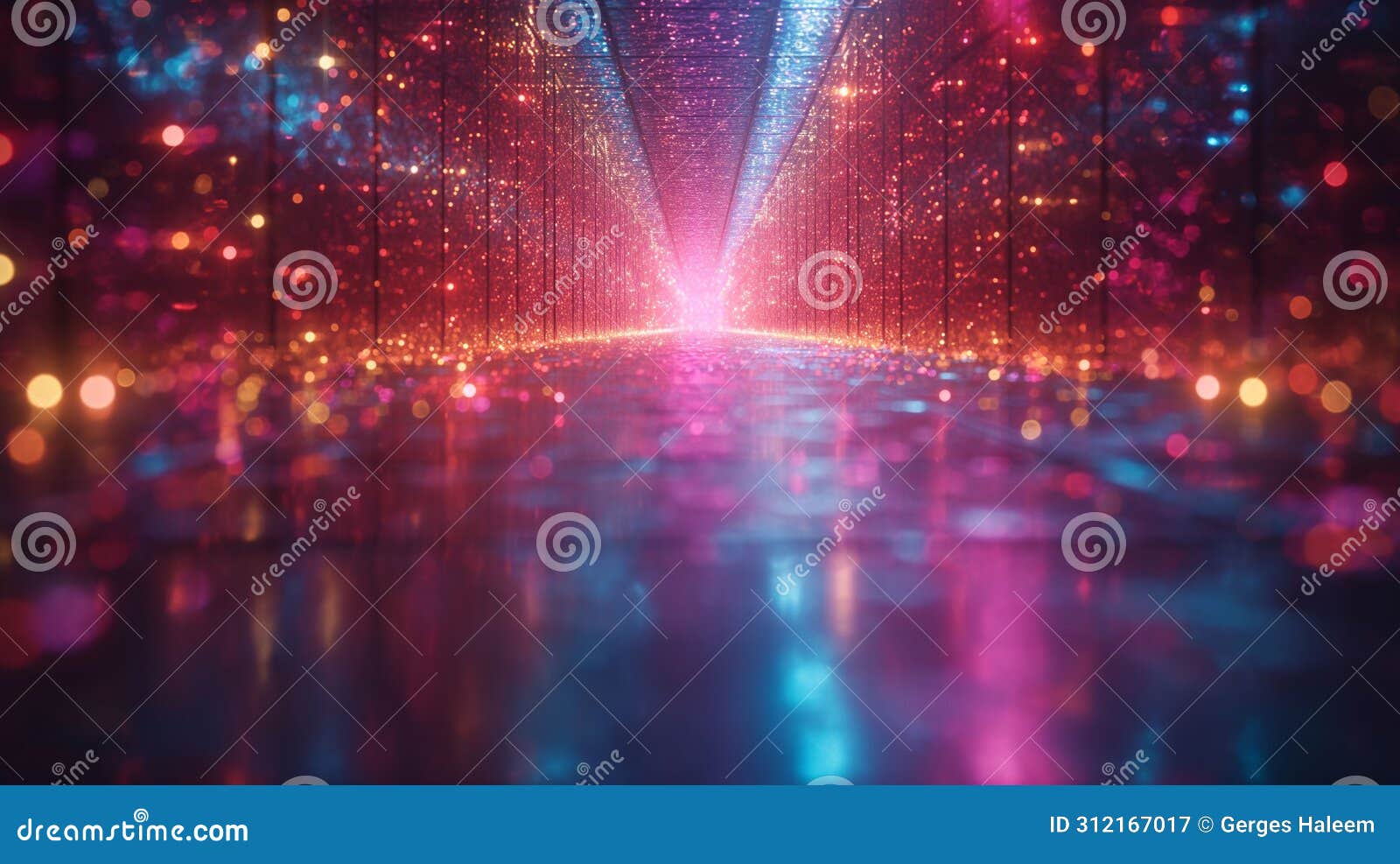 Brightly Lit Room with Numerous Lights Stock Illustration ...