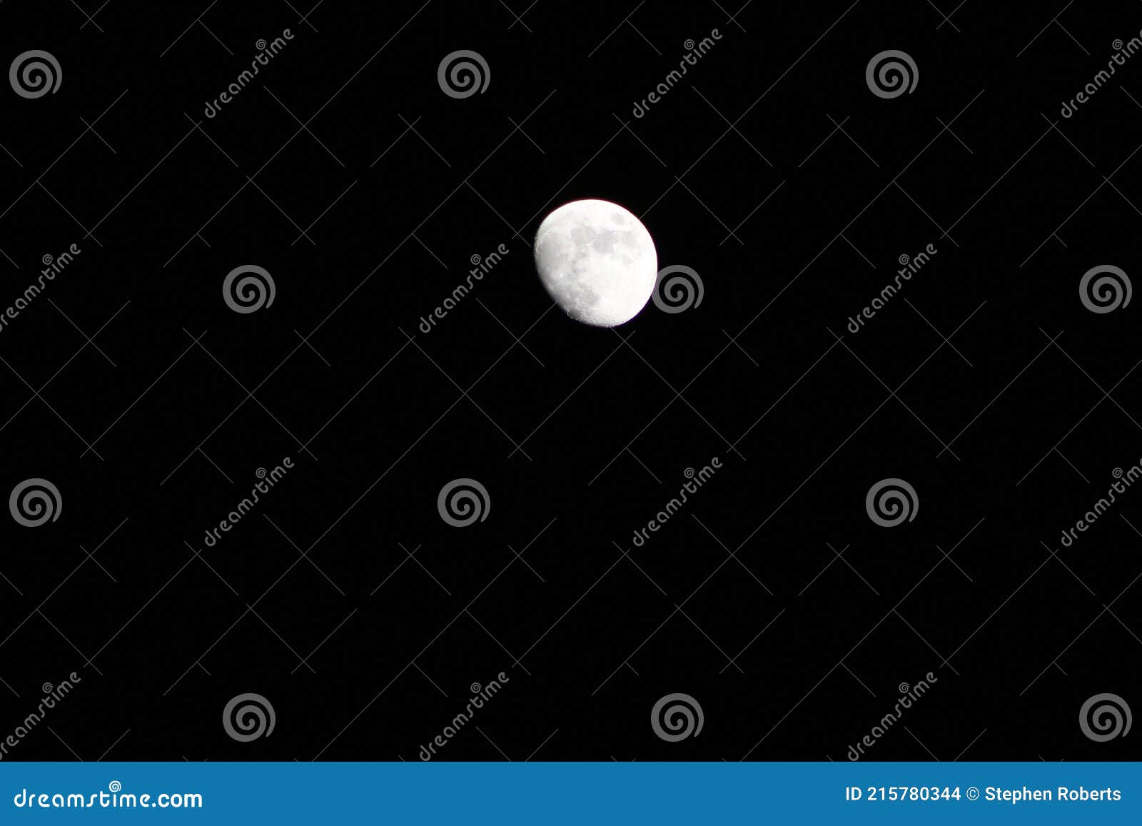 Brightly Shining Moon in a Cloudless Night Sky Stock Photo - Image of ...