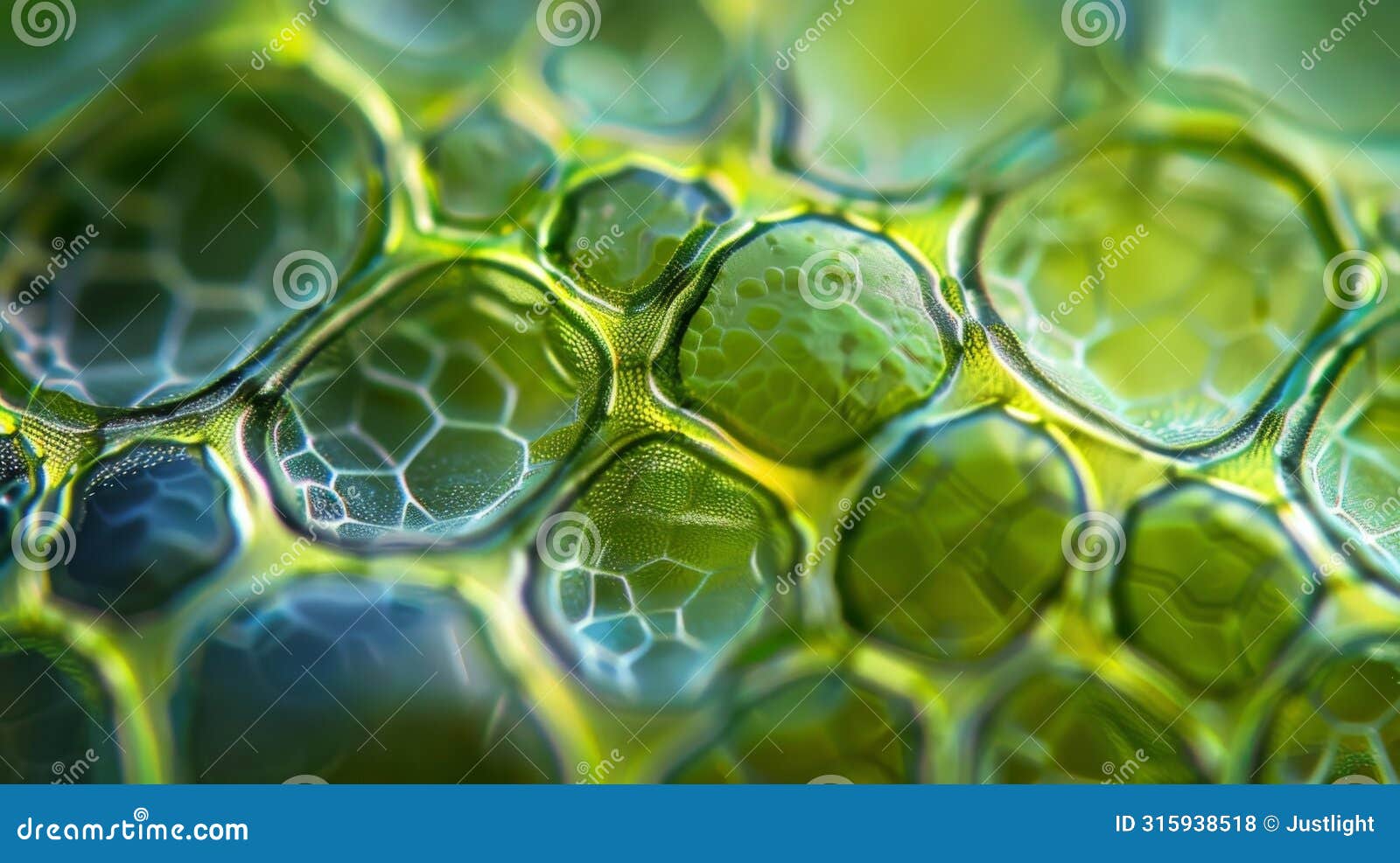 A Brightlycolored Image of a Single Tiny Algae Cell Showcasing Its ...