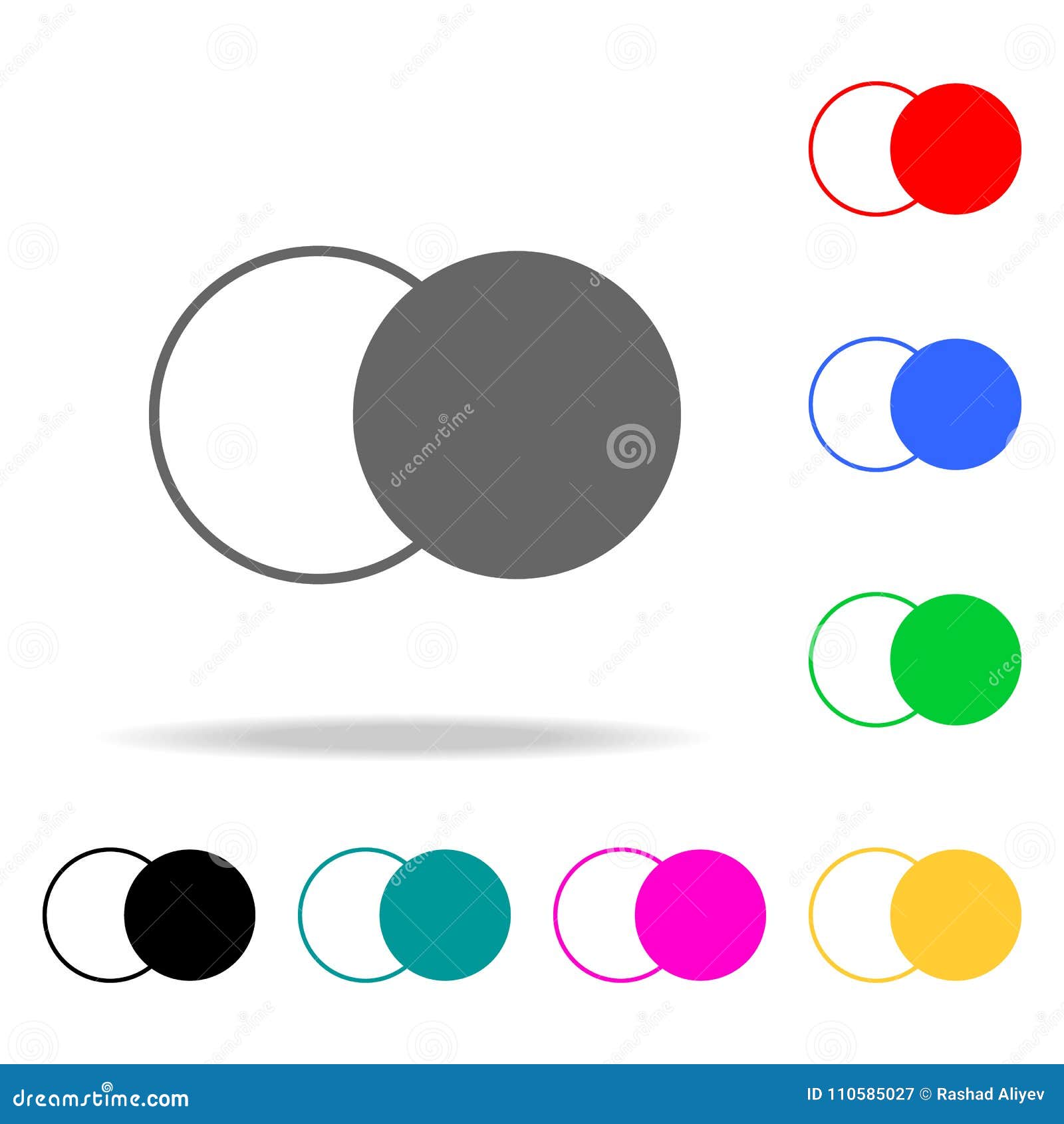 Brightness and Contrast Icon. Elements in Multi Colored Icons for ...