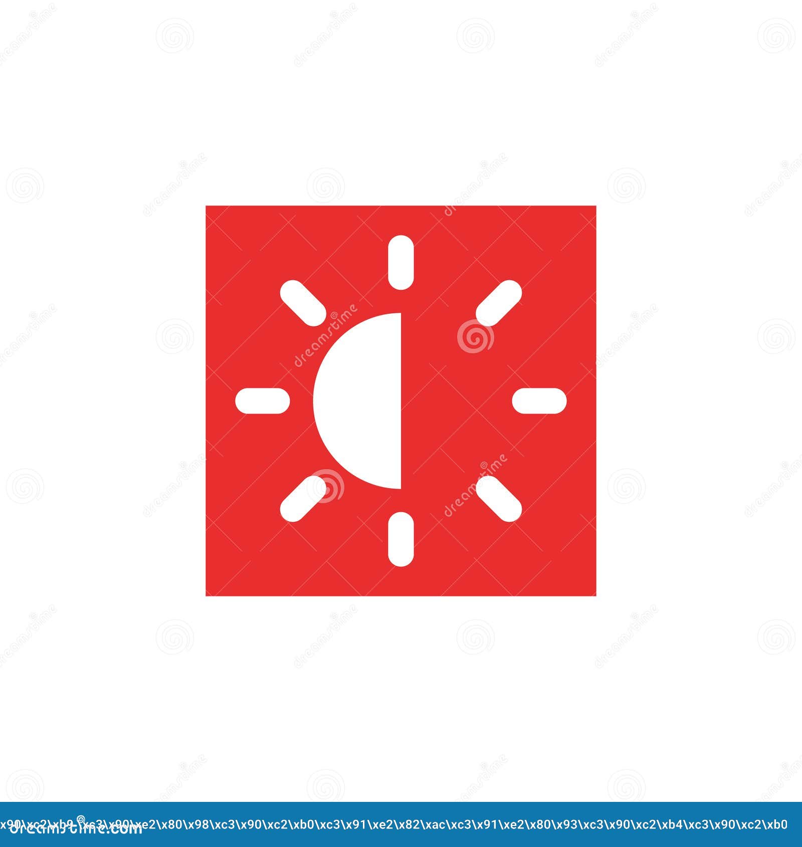 Brightness Contrast Icon Vector. Flat Illustration, Brightness Contrast ...