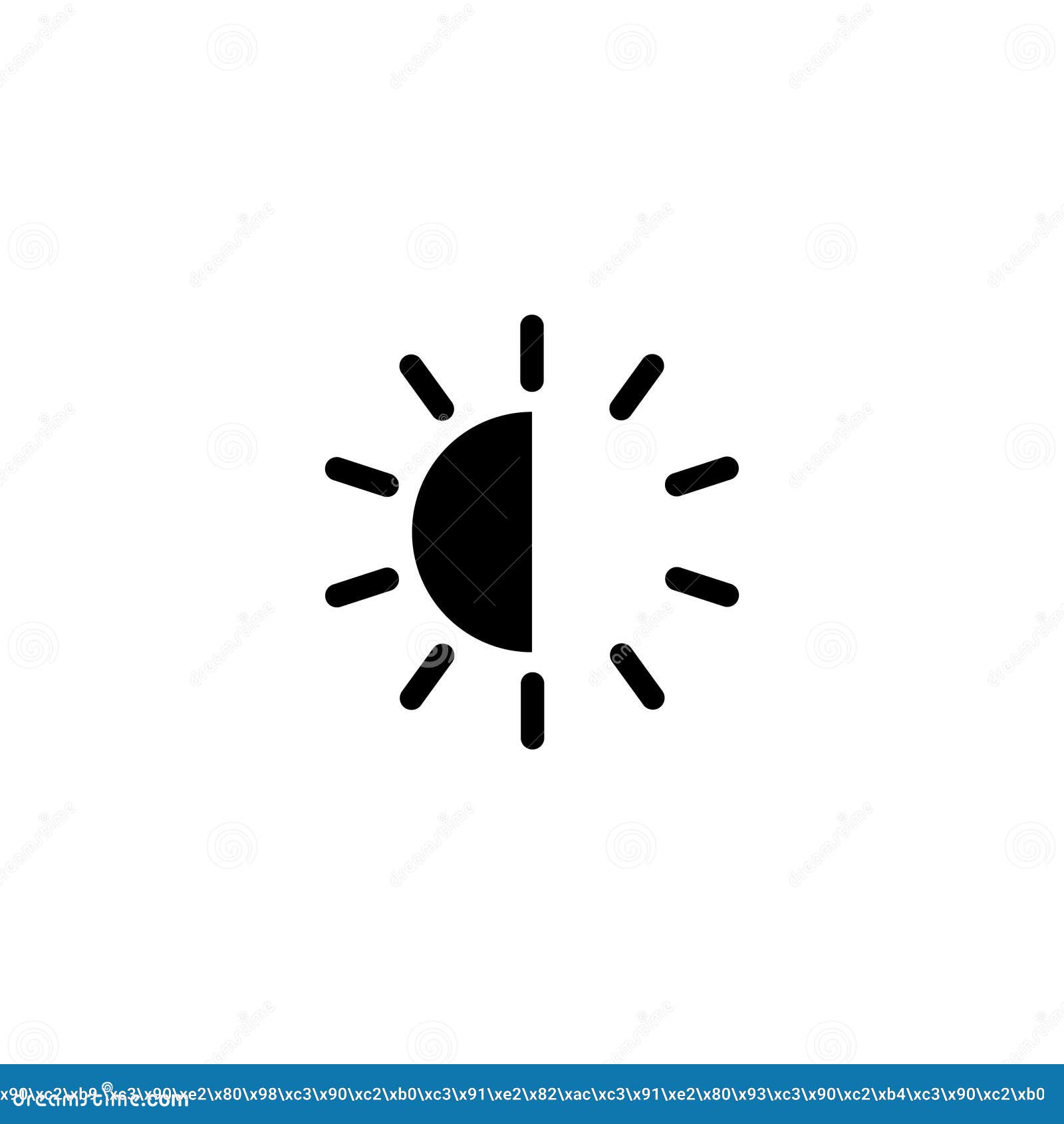 Brightness Contrast Icon Vector. Flat Illustration, Brightness Contrast ...