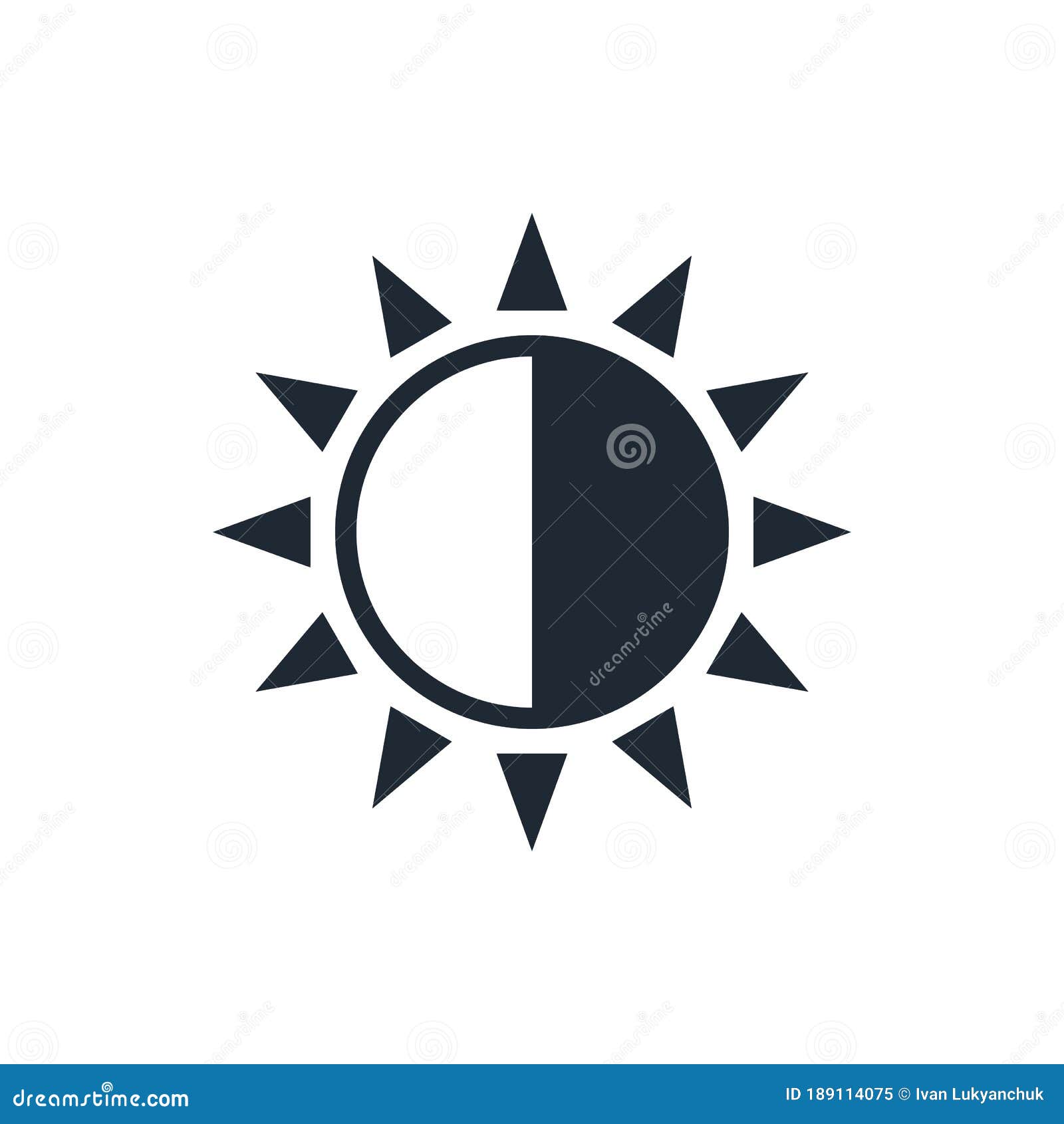 Brightness Icon App Interface Pictogram Stock Vector - Illustration of ...