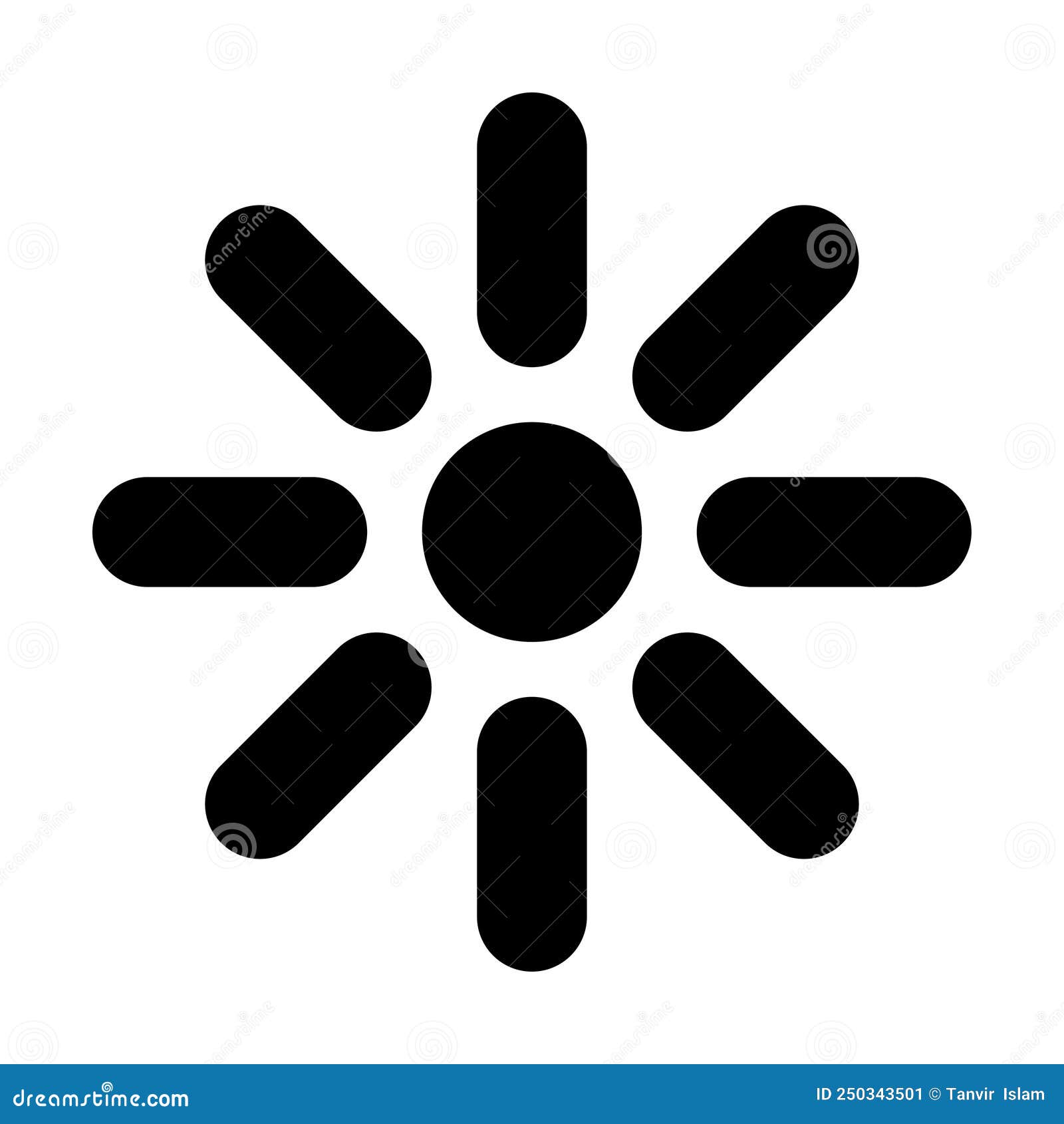 Brightness Icon stock vector. Illustration of icon, increase - 250343501