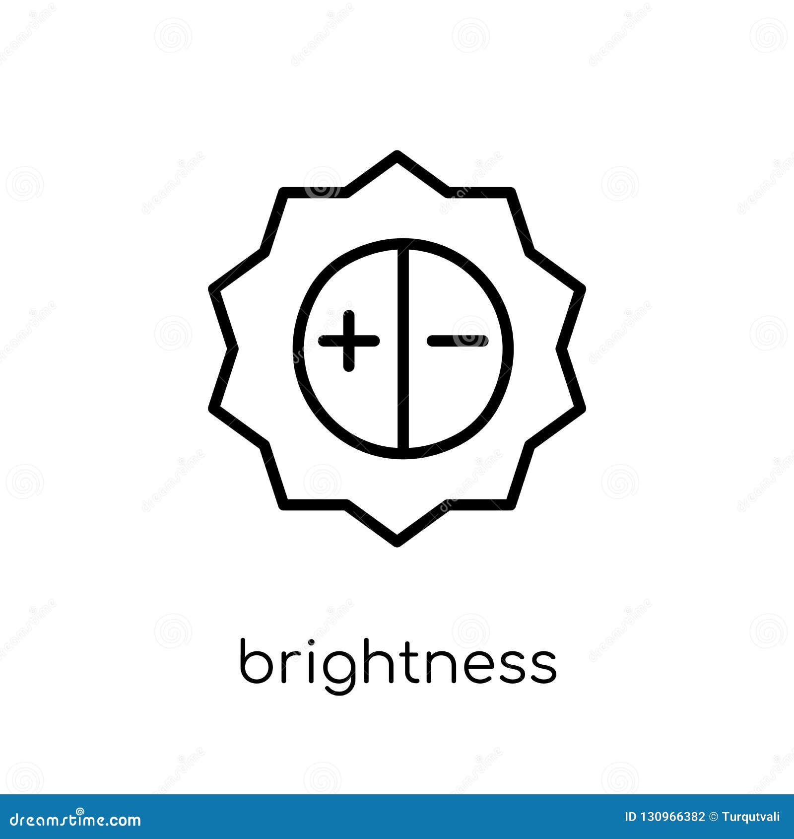 Brightness Icon from Collection. Stock Vector - Illustration of sign ...