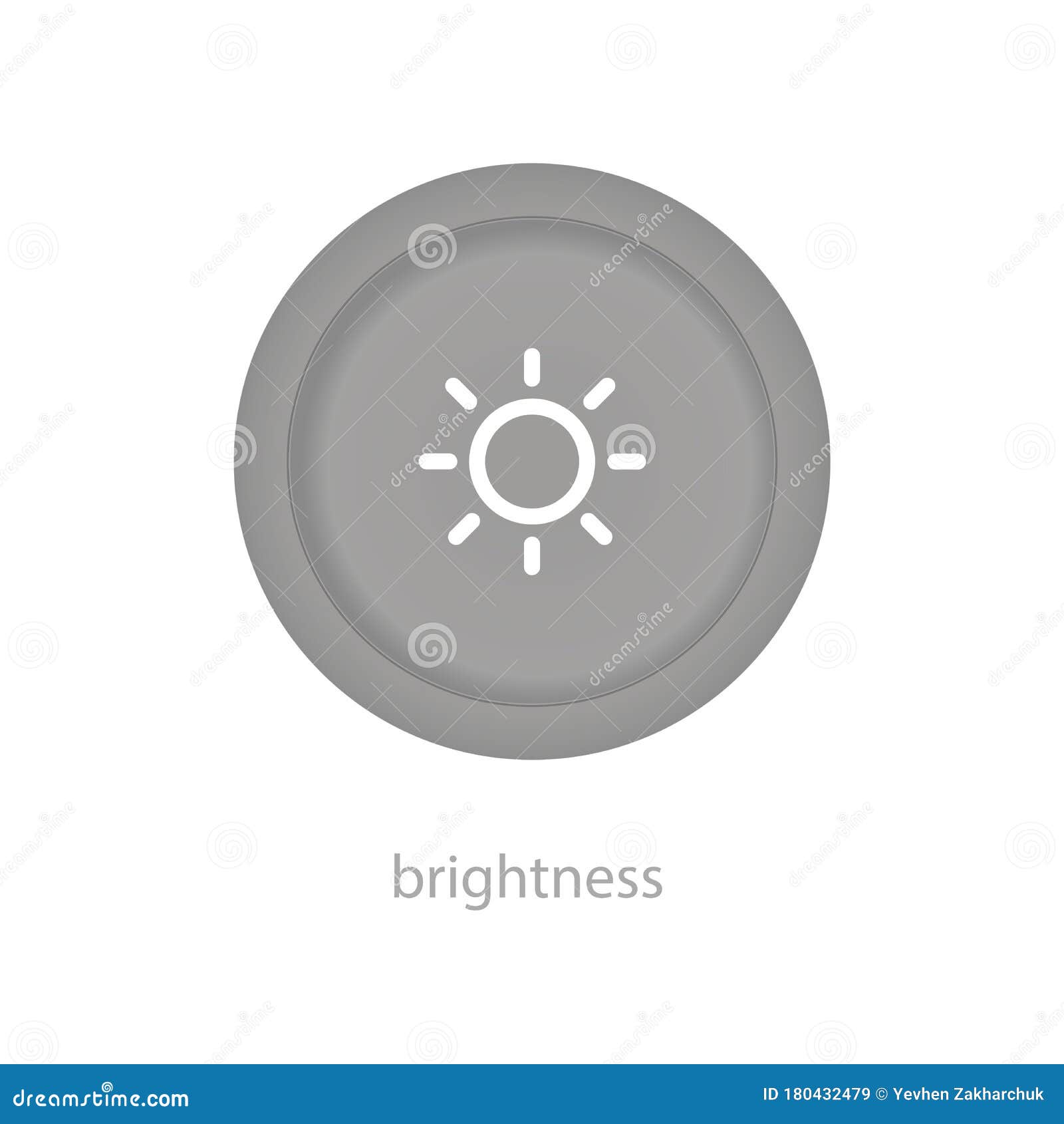 Brightness Icon, Intensity Setting Vector Art Illustration Stock ...