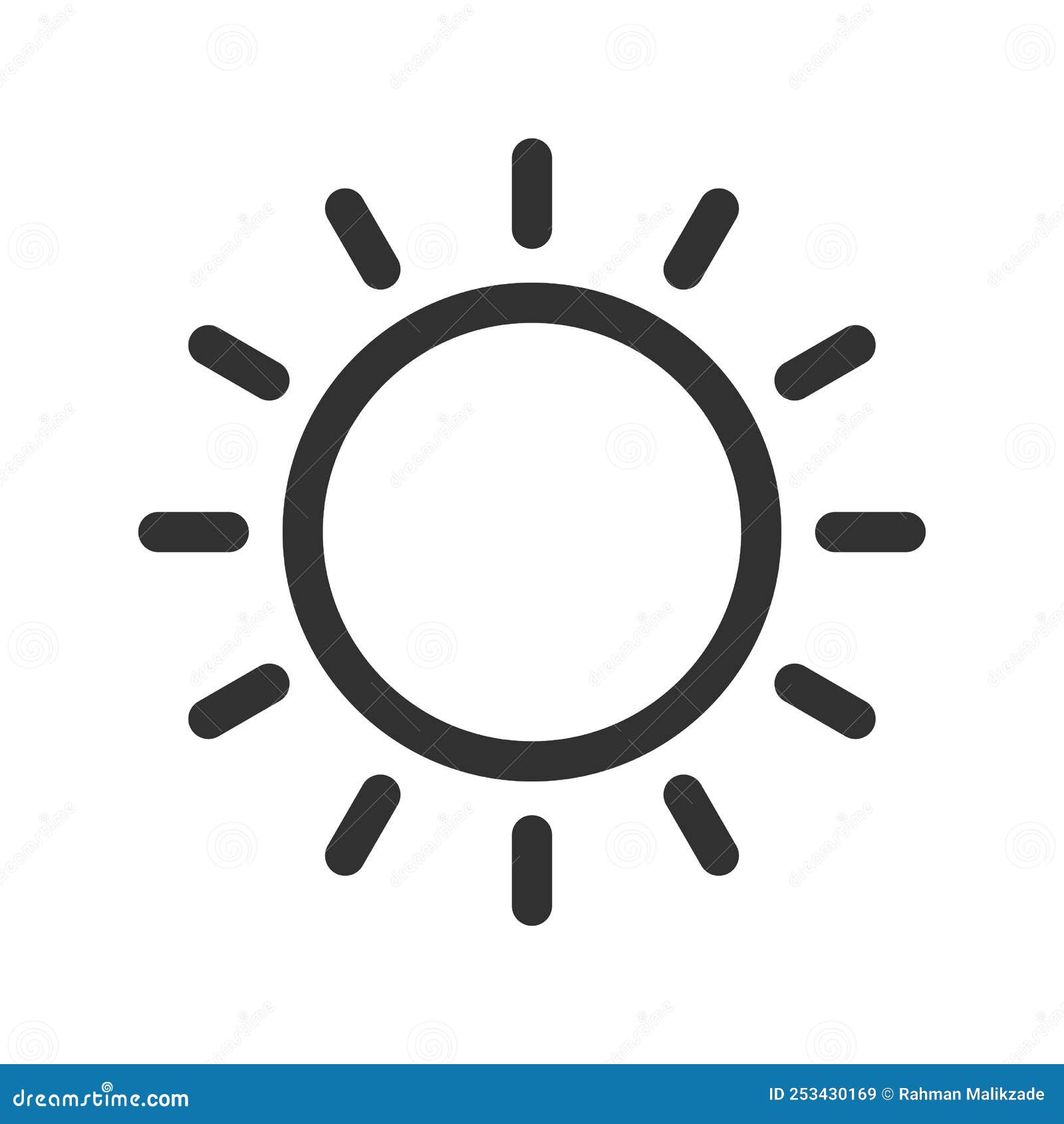 Brightness Icon. Intensity Setting Vector Illustration Stock Vector ...