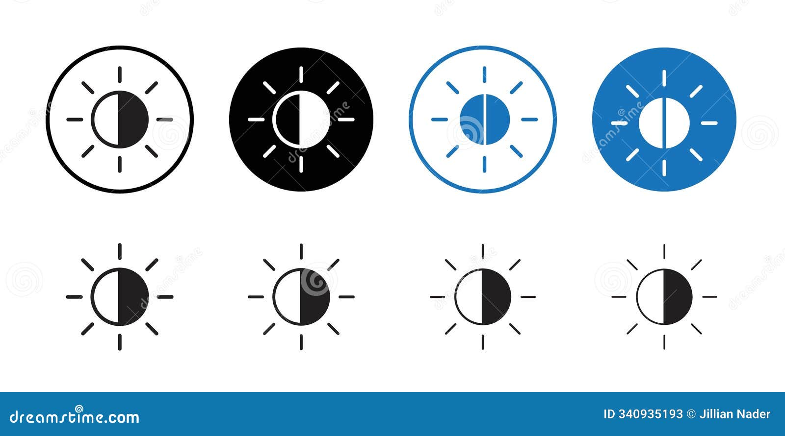 Brightness Icon Isolated Flat Vector In Outline | CartoonDealer.com #340935193