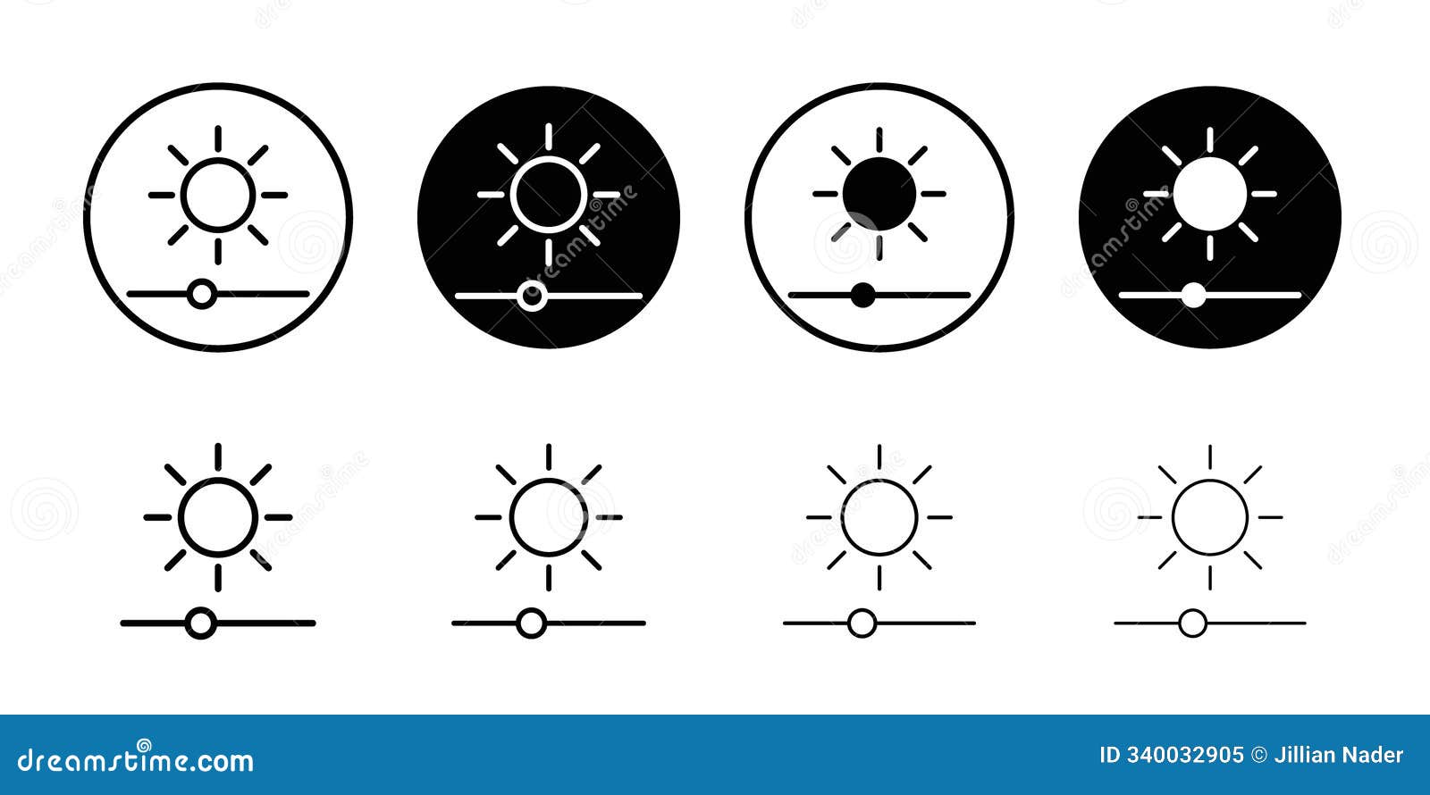 Brightness Icon Linear Logo Isolated Stock Illustration - Illustration ...