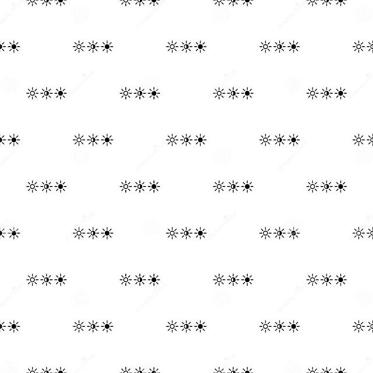 Brightness Icon Seamless Pattern on White Stock Illustration ...